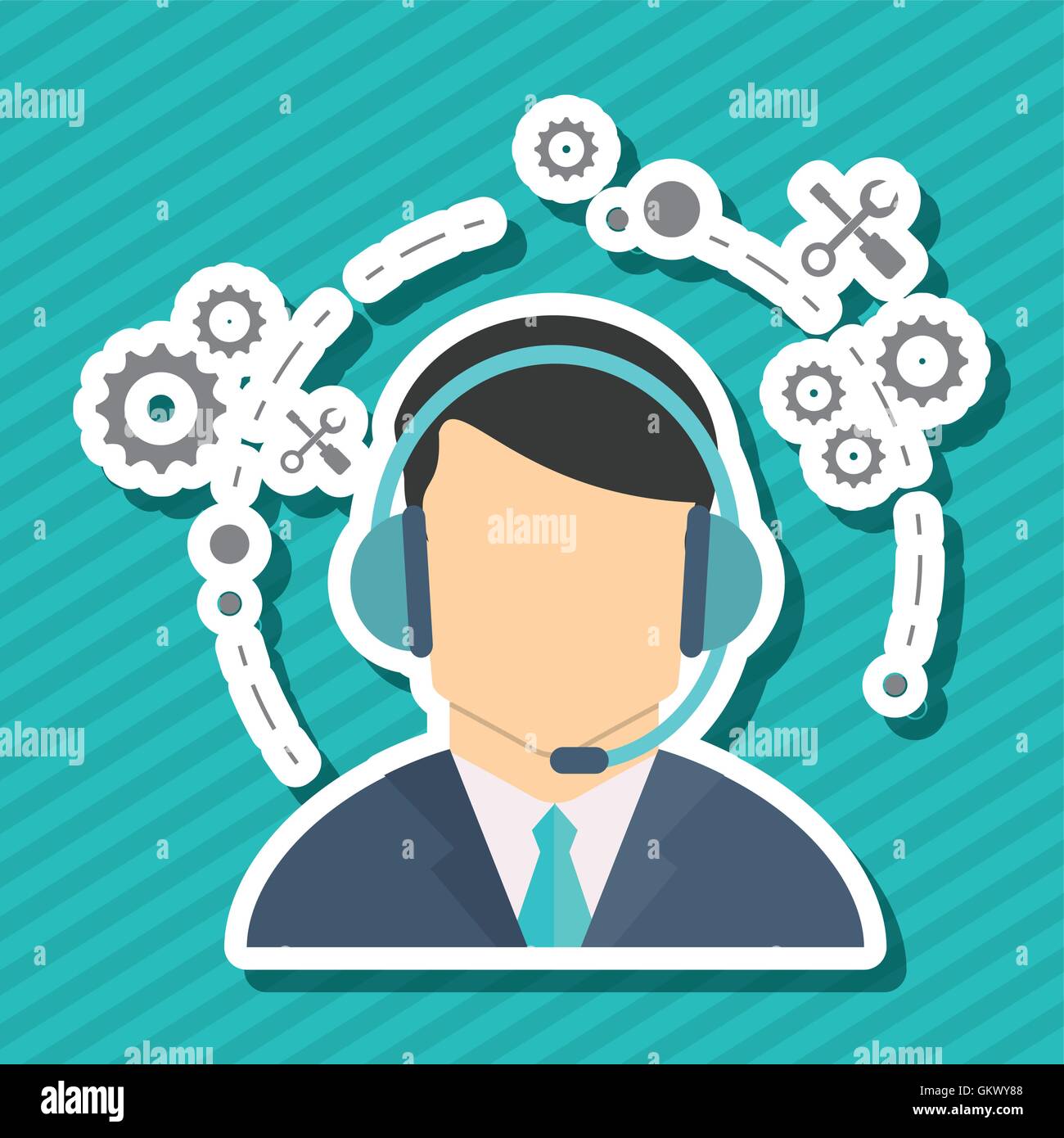 Operator man icon design, vector illustration Stock Vector Image & Art ...