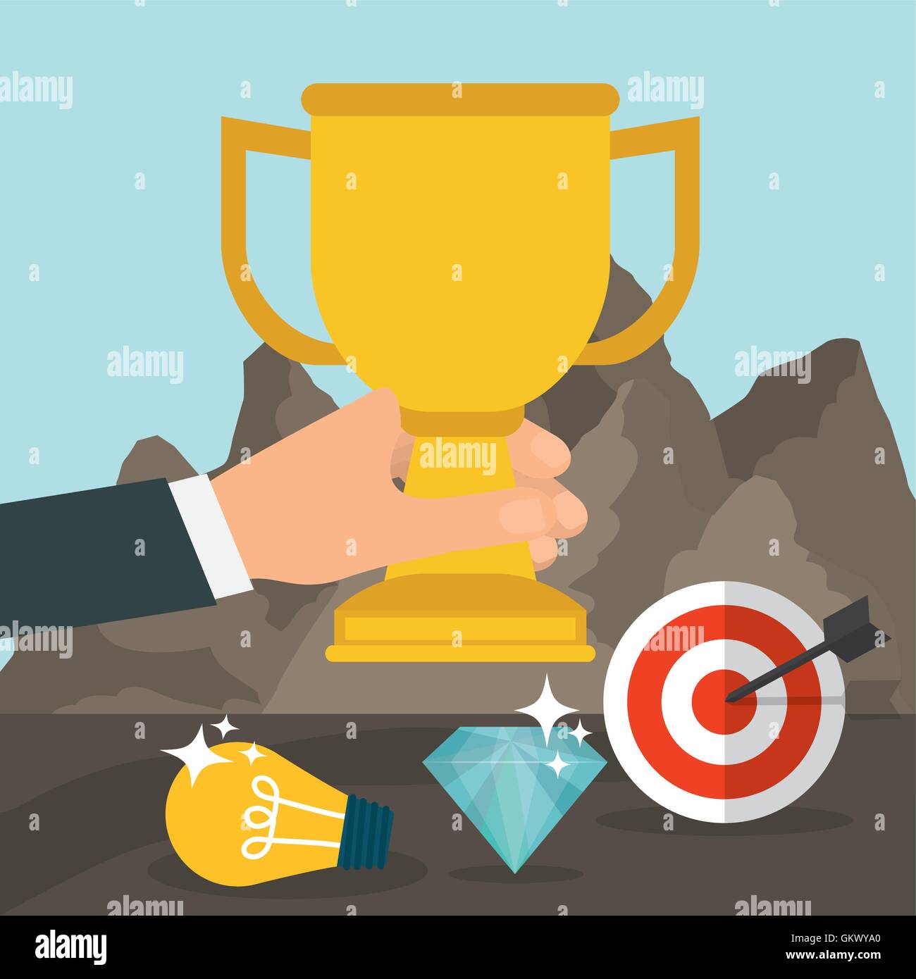 Achievement design. Success icon. Colorful design , vector Stock Vector ...