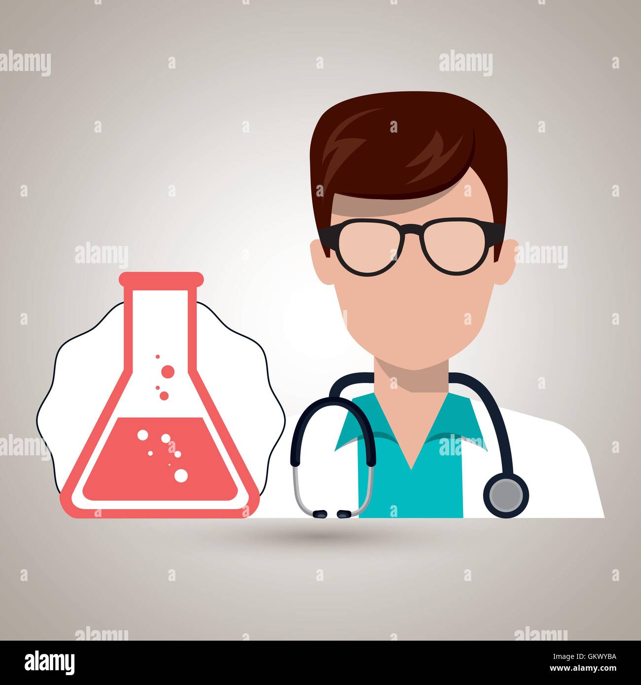 doctor laboratory tube chemistry Stock Vector Image & Art - Alamy