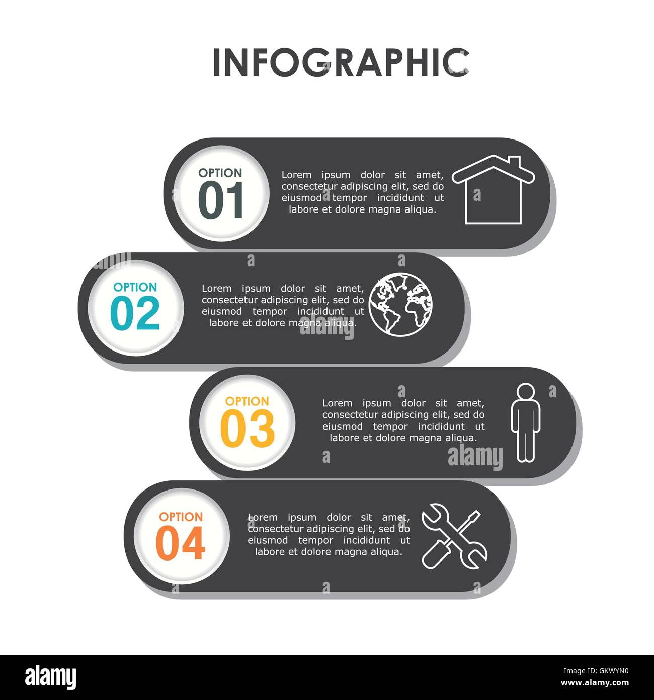 Infograhic design. Data icon. Colorful illustration , vector Stock ...