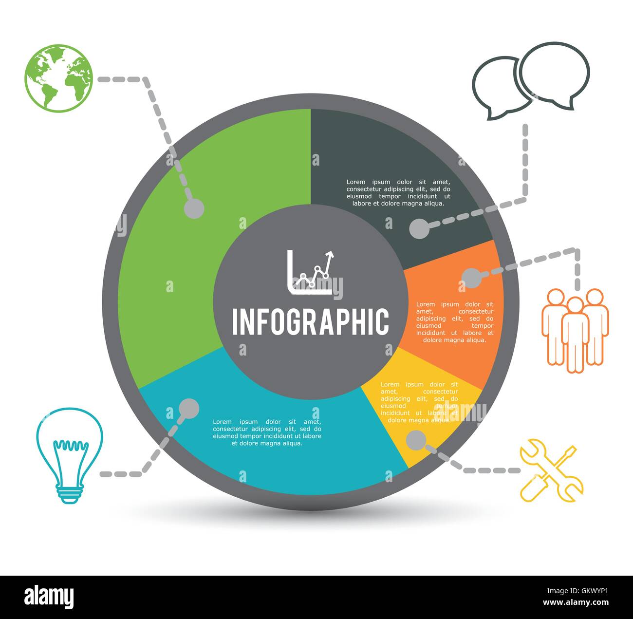 Infograhic design. Data icon. Colorful illustration , vector Stock ...