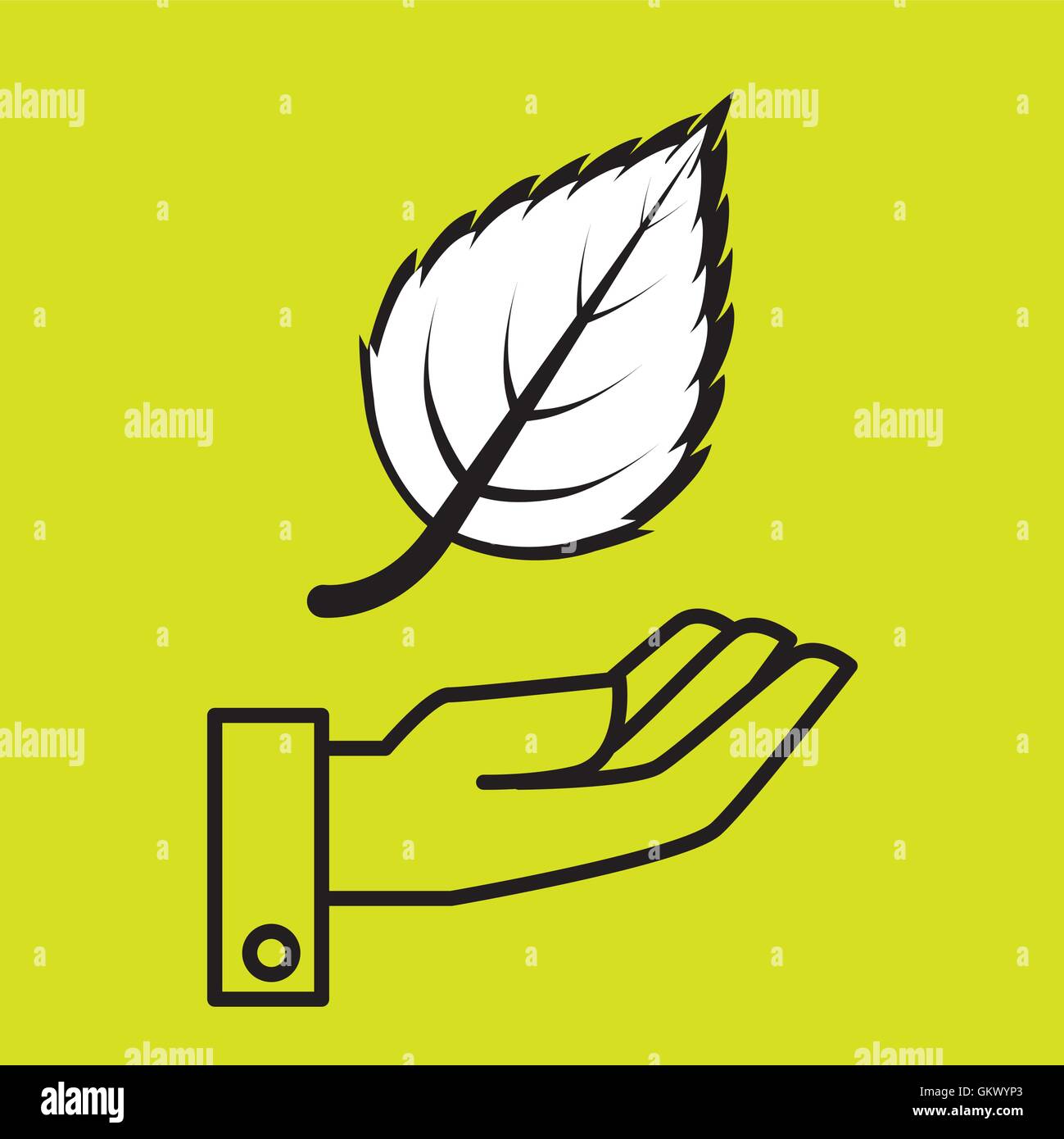 hand leaf tree nature Stock Vector Image & Art - Alamy