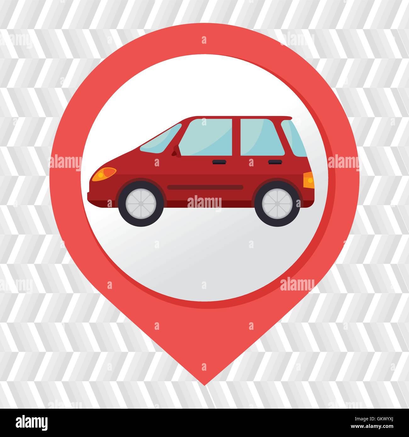 car pin location icon Stock Vector Image & Art - Alamy