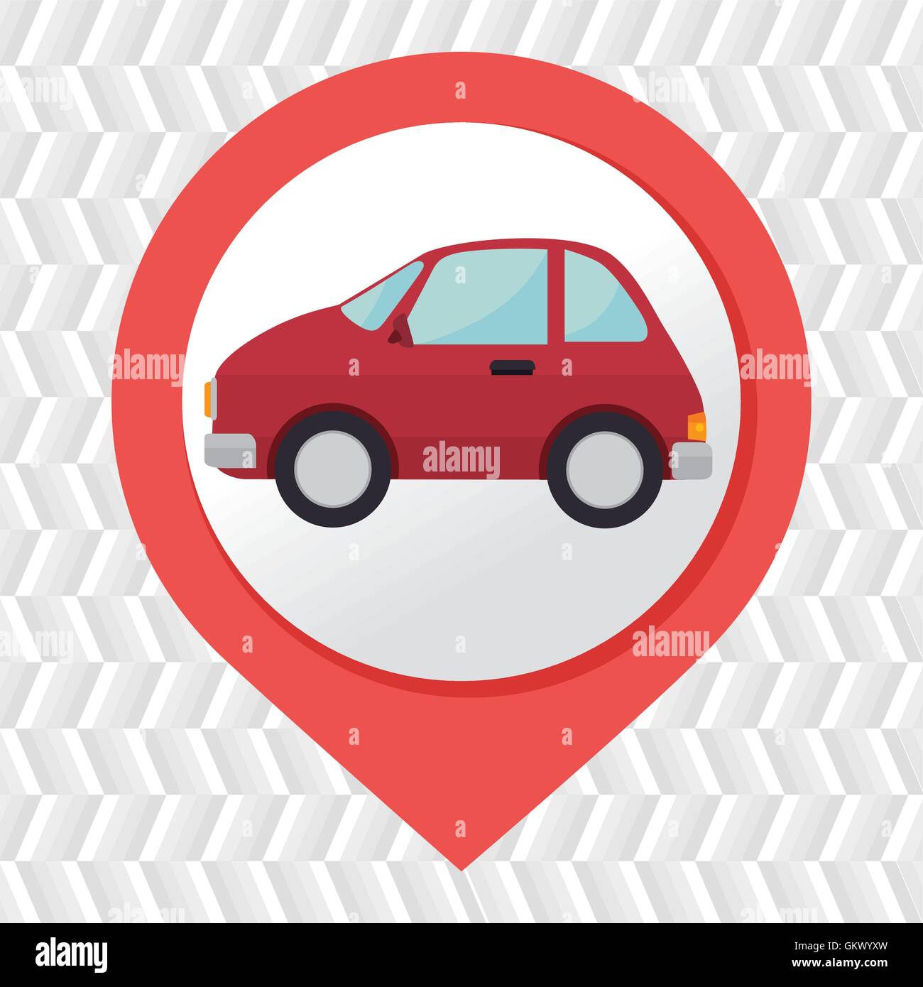 car pin location icon Stock Vector Image & Art - Alamy