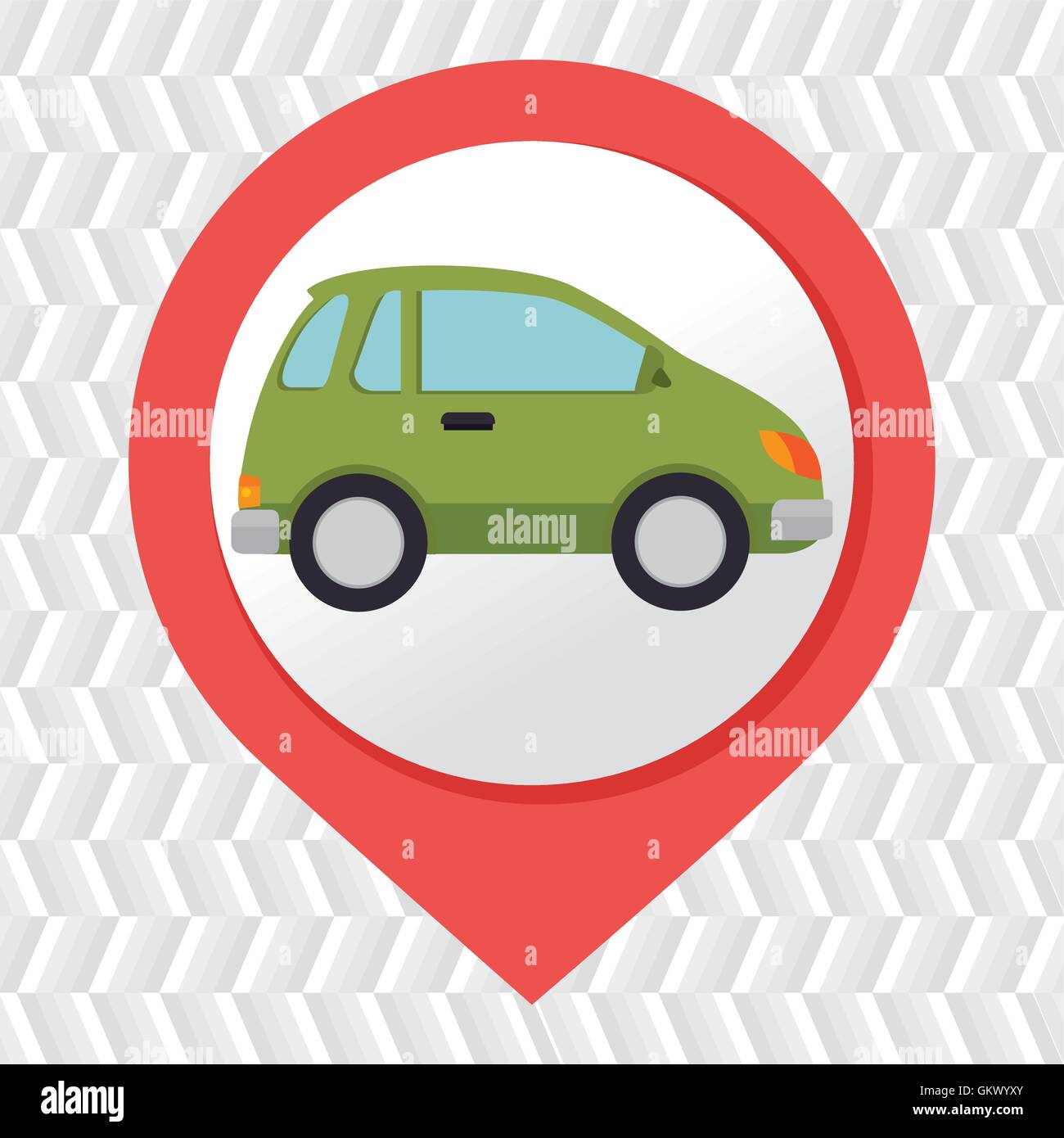 car pin location icon Stock Vector Image & Art - Alamy
