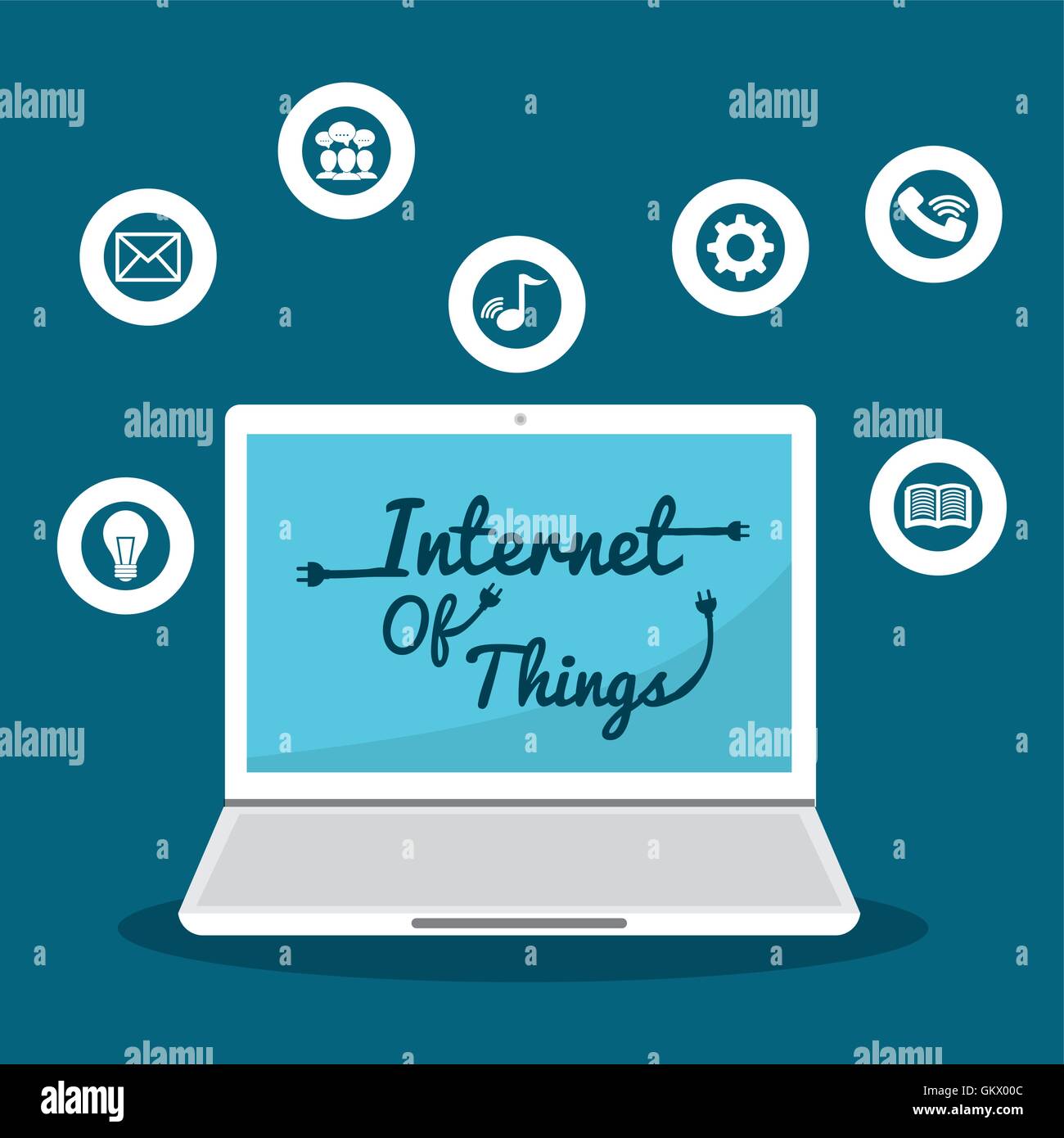Internet of things. Online icon. Flat illustration , vector Stock ...