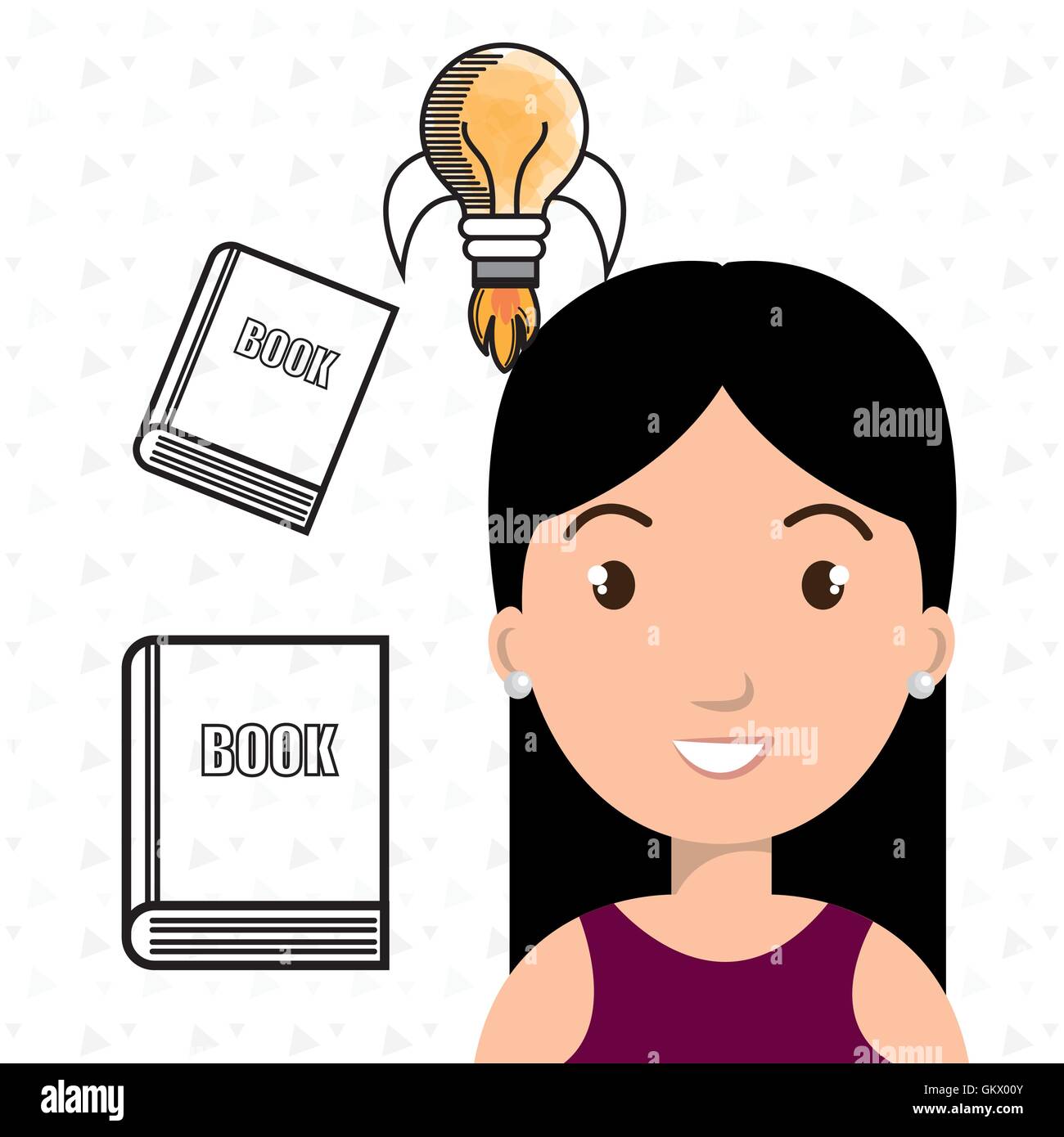 woman books idea reading Stock Vector Image & Art - Alamy