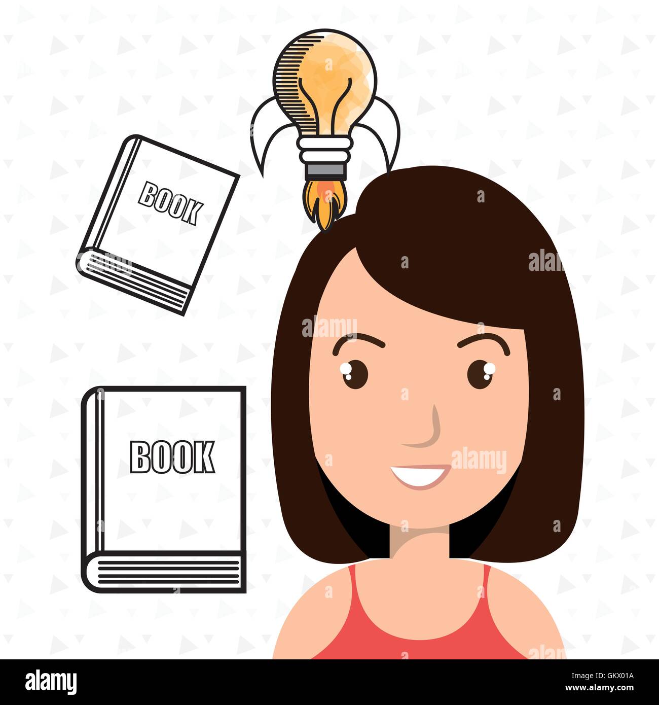 woman books idea reading Stock Vector Image & Art - Alamy