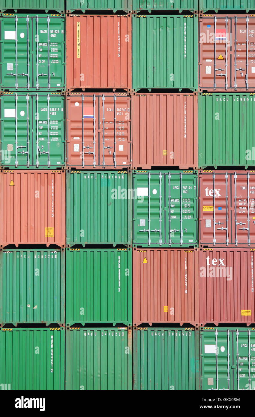 Piled containers hi-res stock photography and images - Alamy