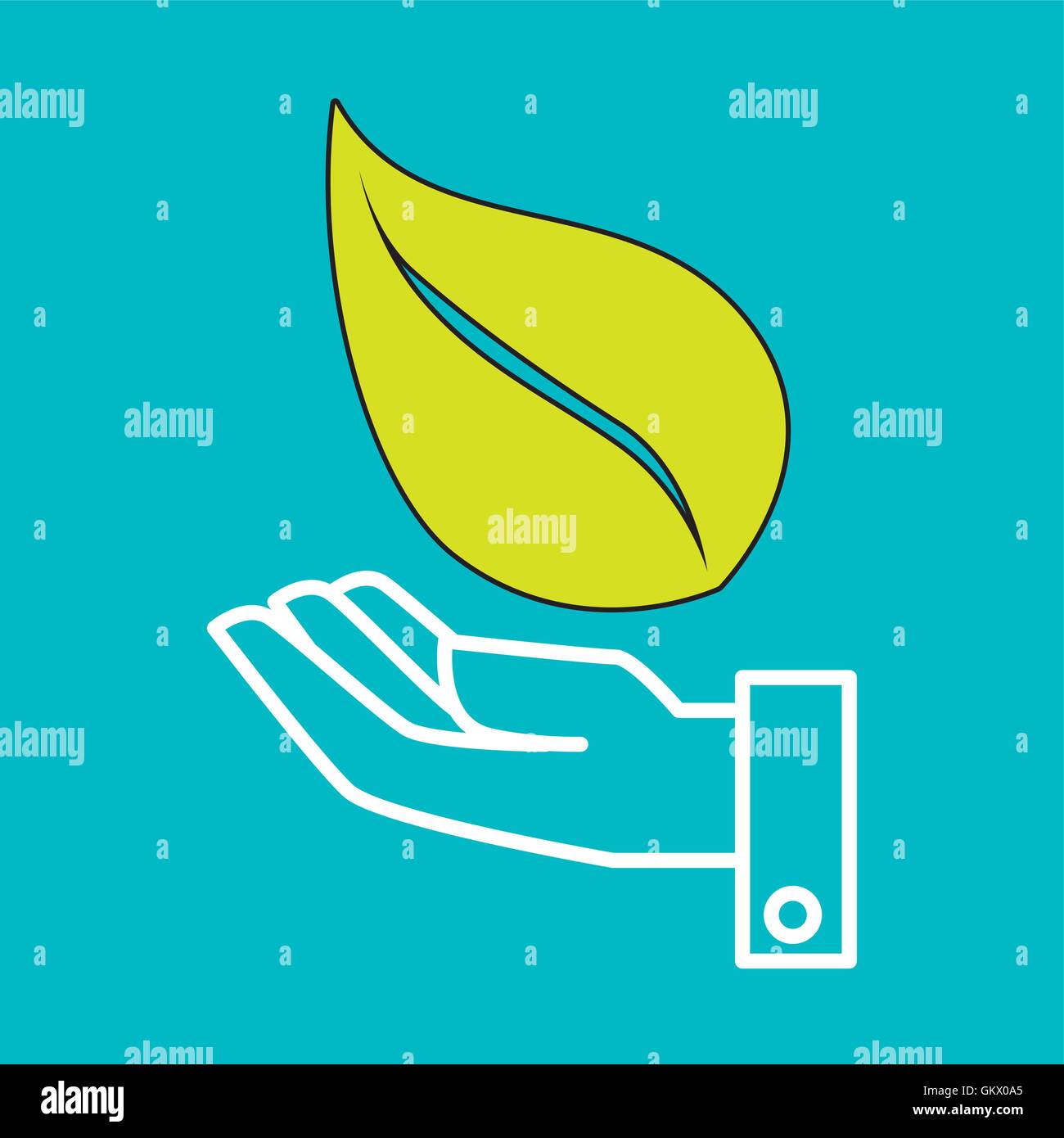 hand leaf tree nature Stock Vector Image & Art - Alamy