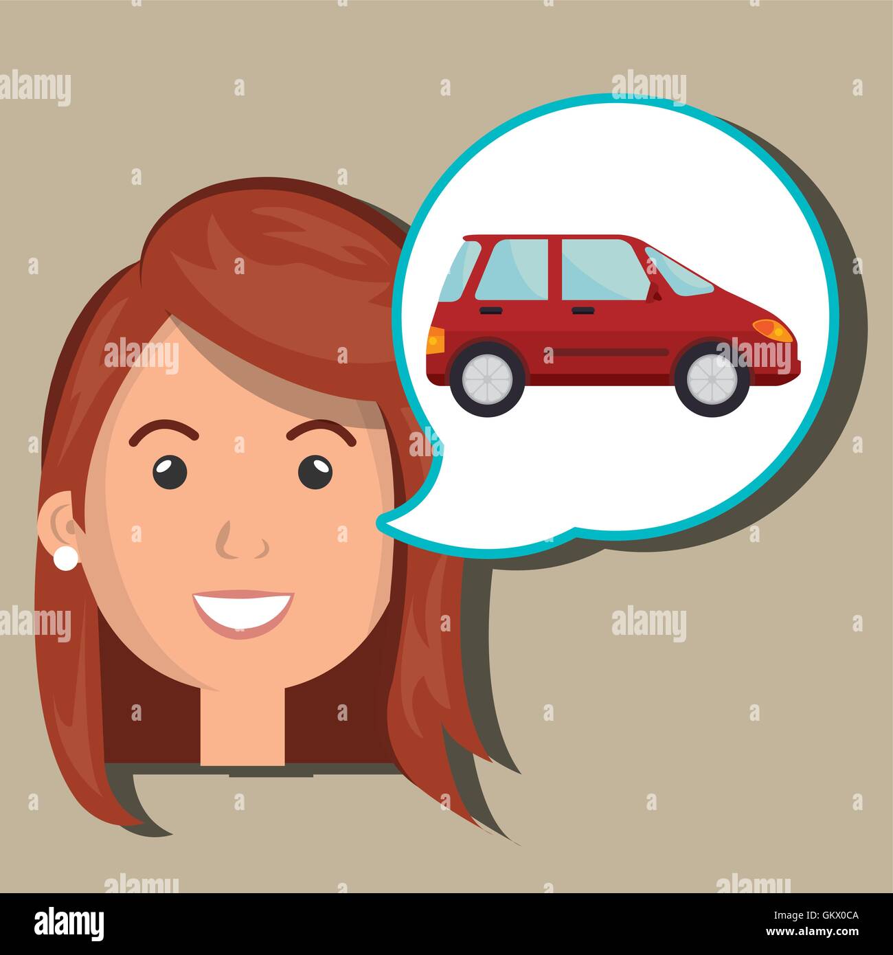 Woman Car Vehicle Transport Stock Vector Image And Art Alamy