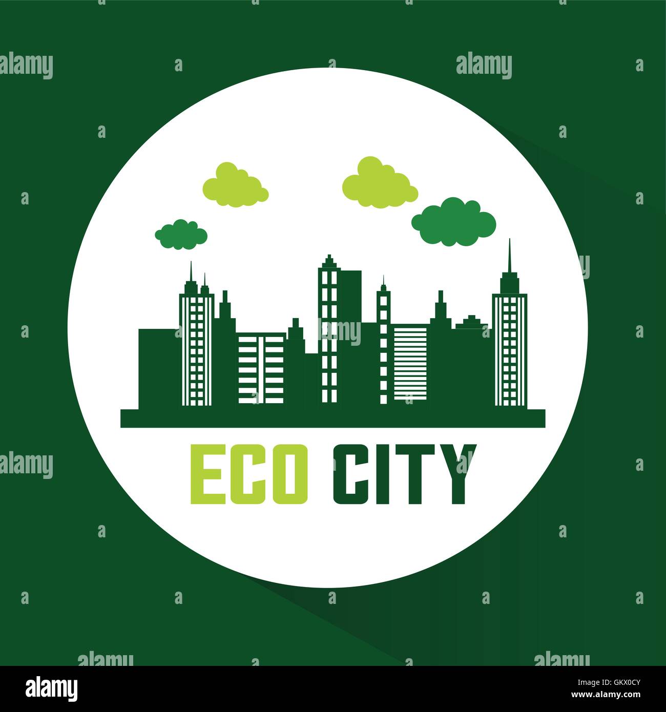 Eco design. City icon. Flat illustration Stock Vector Image & Art - Alamy