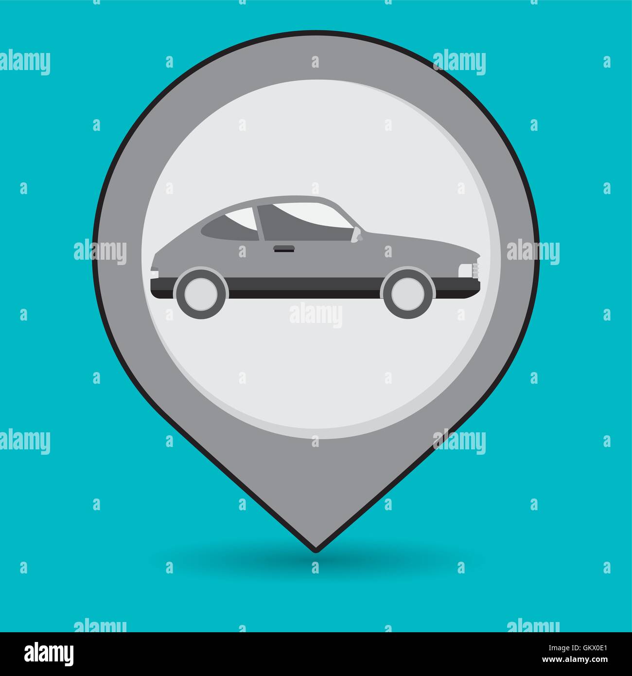 car pin location icon Stock Vector Image & Art - Alamy