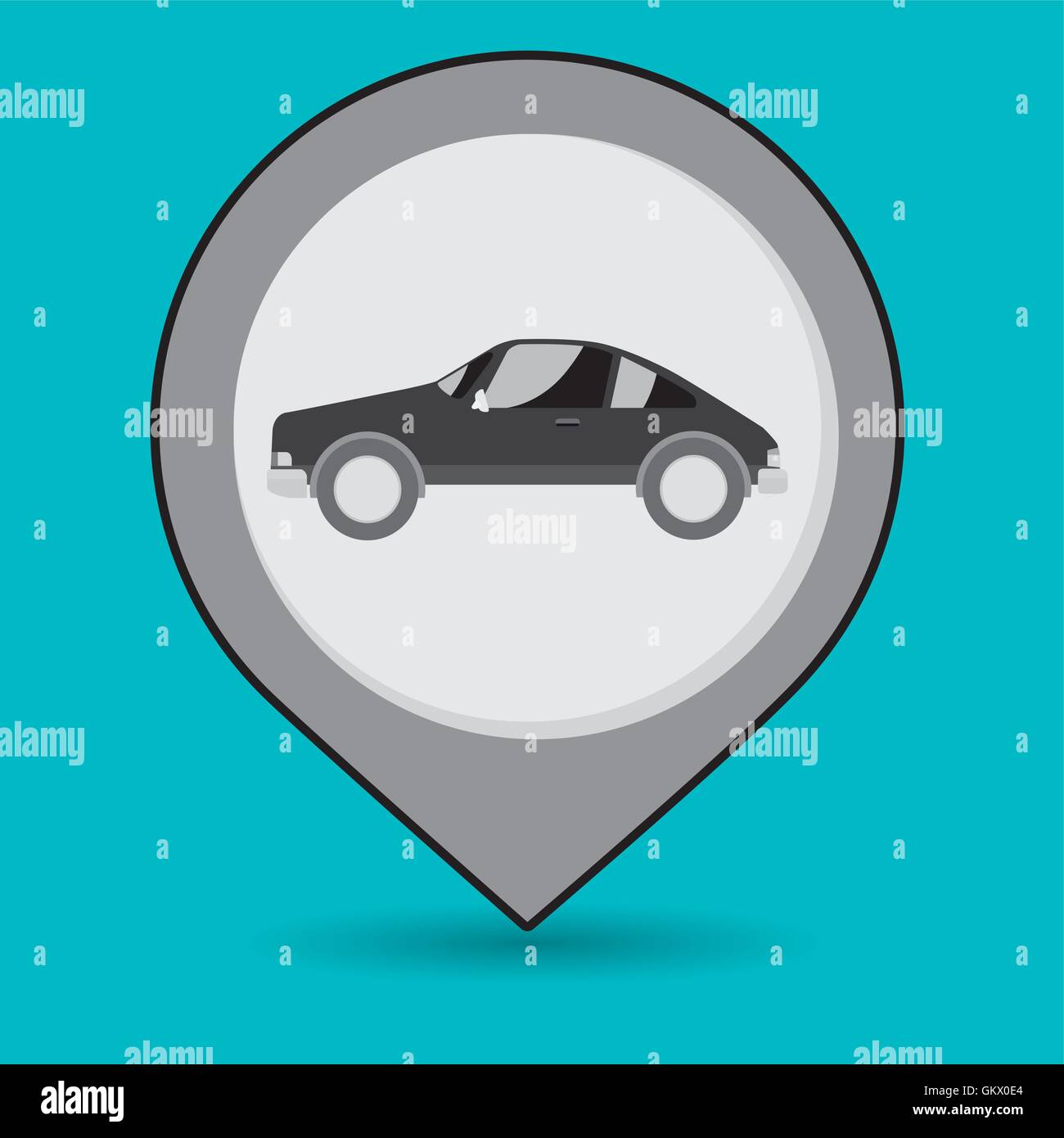 car pin location icon Stock Vector Image & Art - Alamy