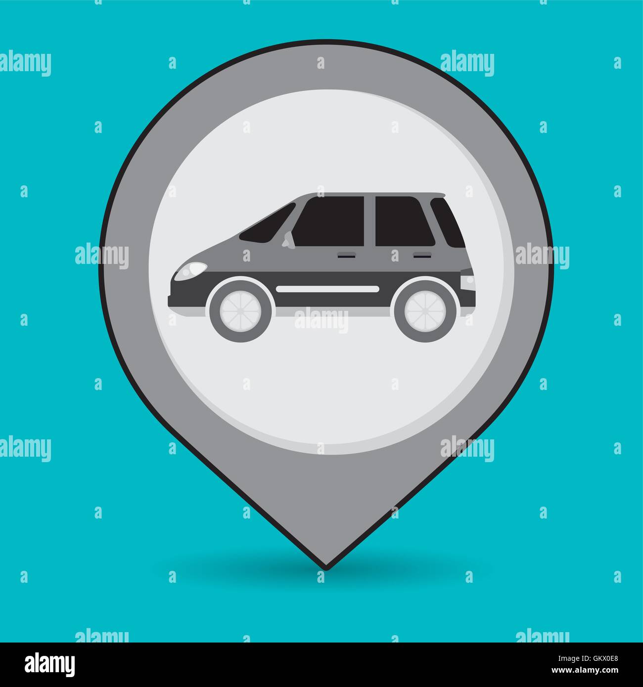 car pin location icon Stock Vector Image & Art - Alamy
