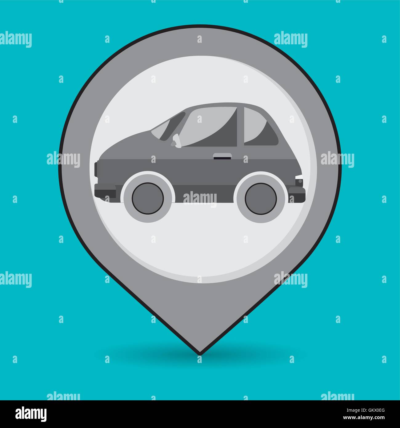 car pin location icon Stock Vector Image & Art - Alamy