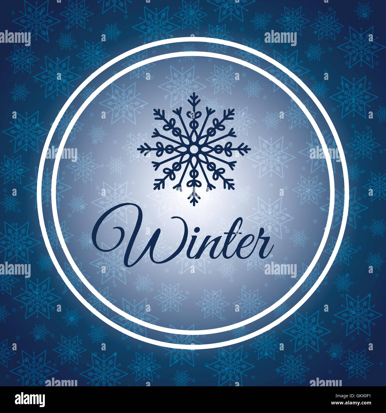 Winter design. blue background. Flat illustration Stock Vector Image ...
