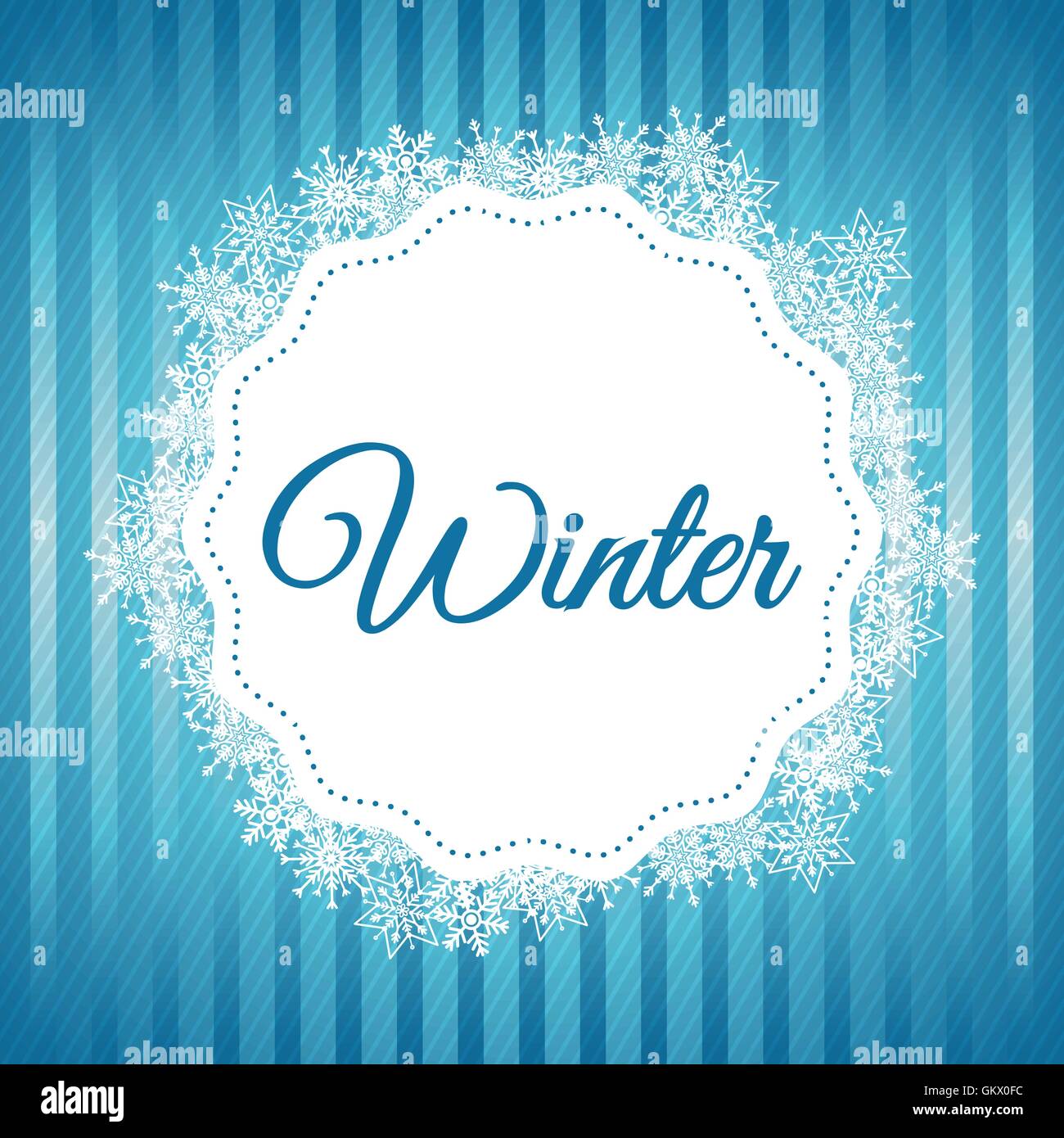 Winter design. blue background. Flat illustration Stock Vector Image ...