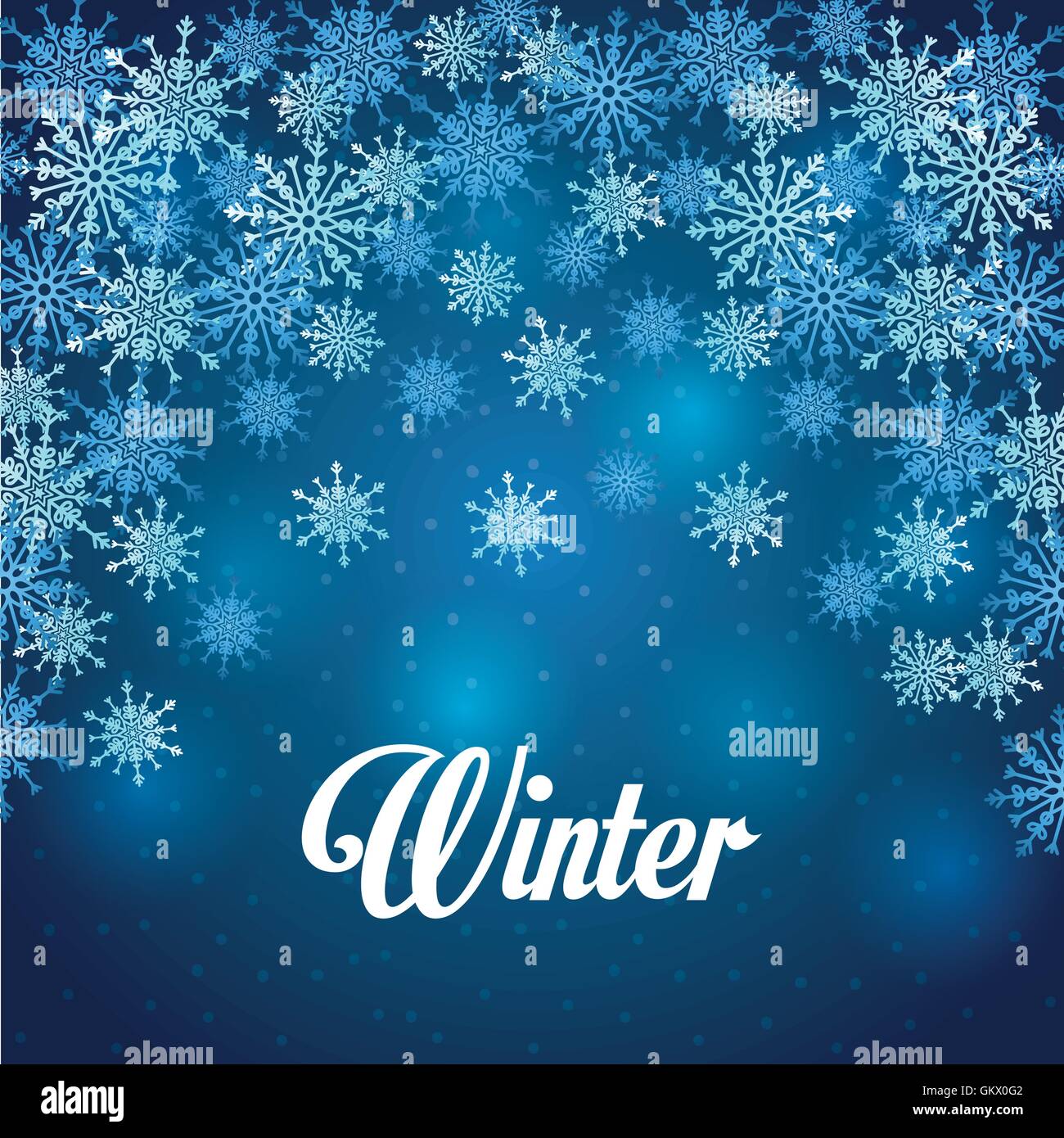 Winter design. blue background. Flat illustration Stock Vector Image ...