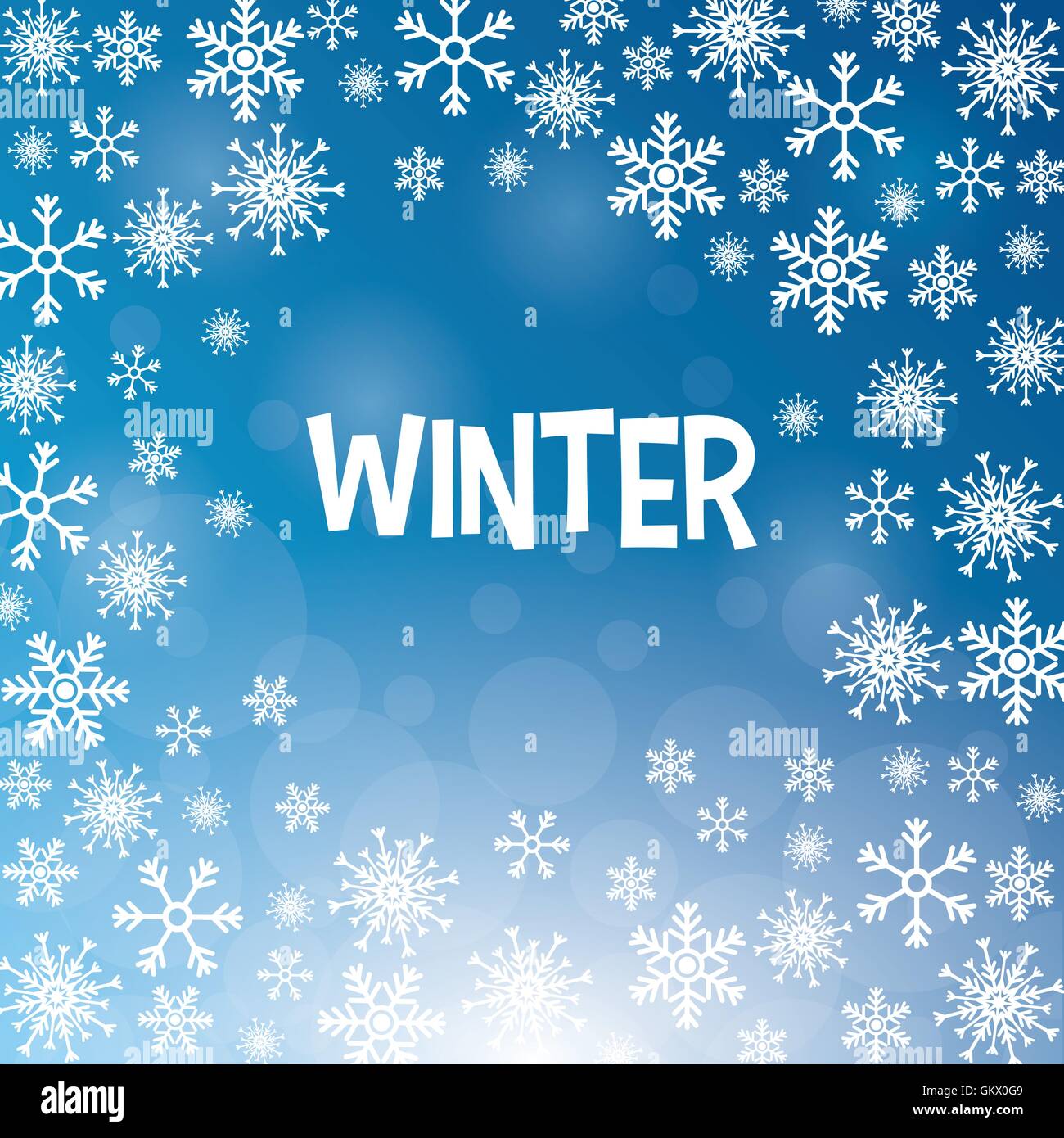 Winter design. blue background. Flat illustration Stock Vector Image ...