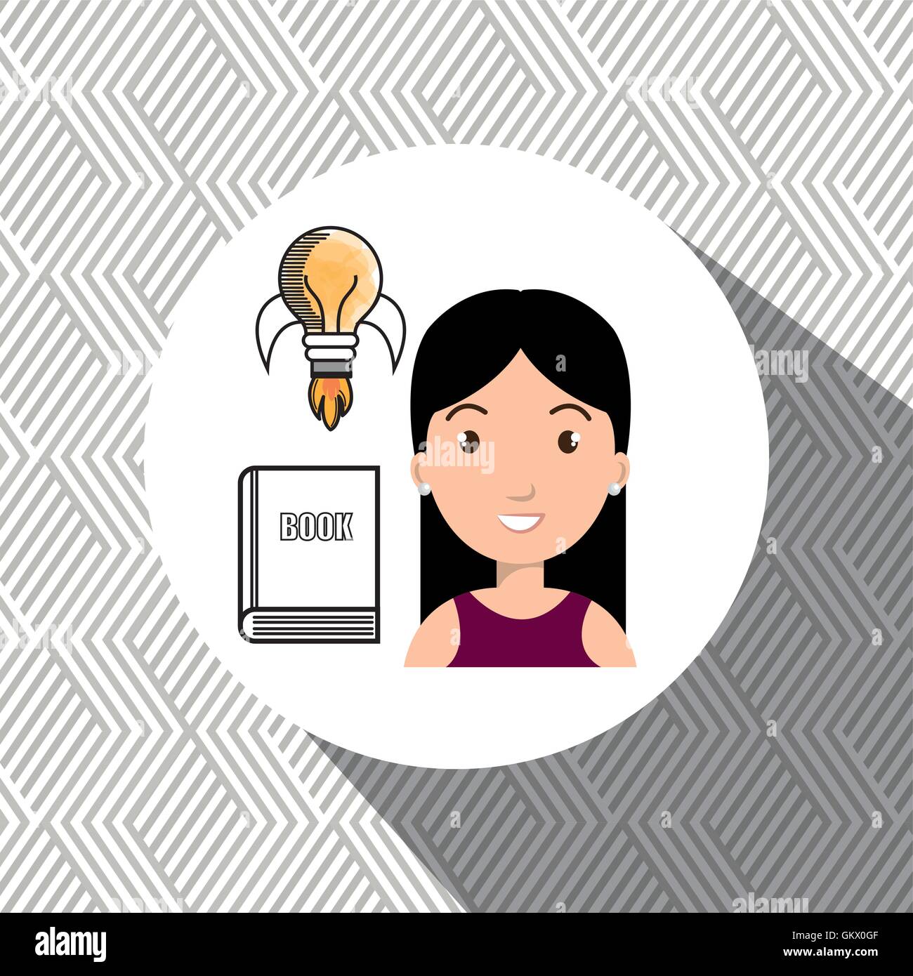 woman books idea reading Stock Vector Image & Art - Alamy