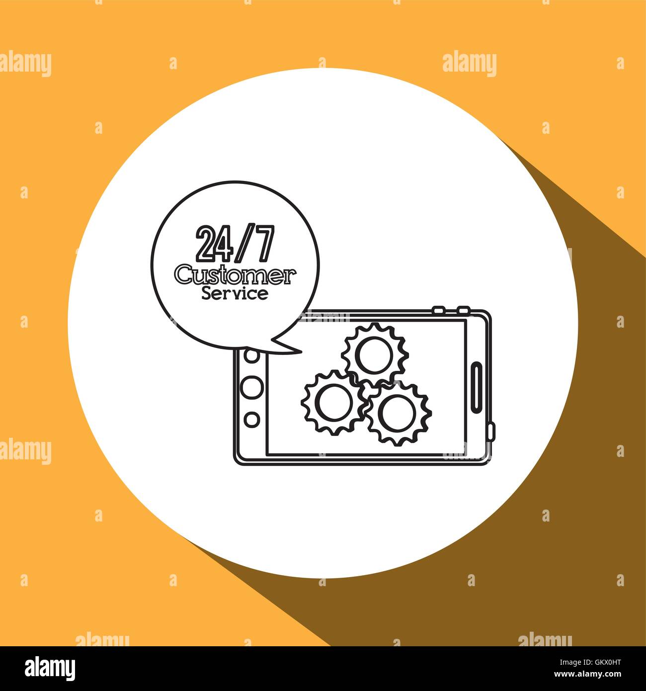 Smartphone and technical service design, vector illustration Stock ...