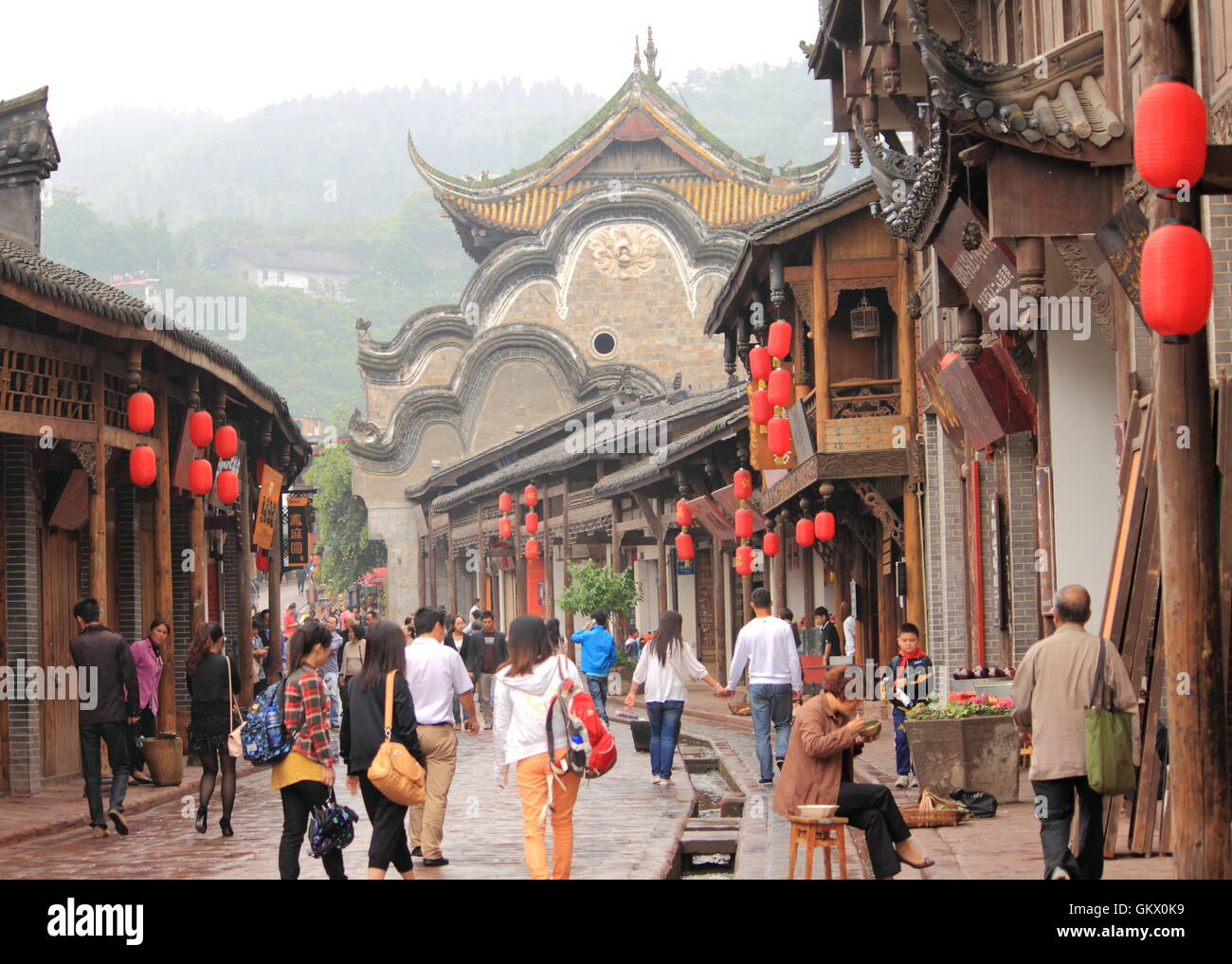 Ancient Hakka Luodai village in Chengdu China Stock Photo - Alamy