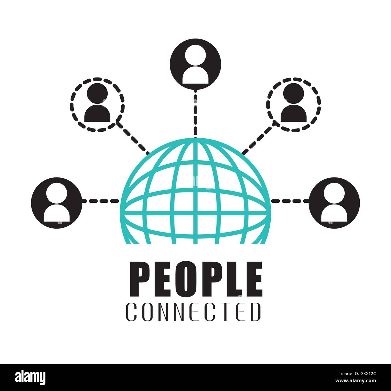 People connection design. Social Network icon, vector graphic Stock ...