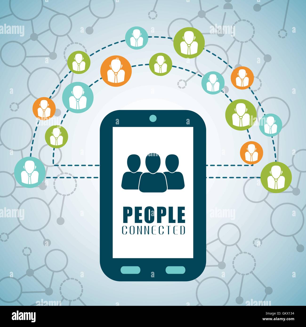 People connection design. Social Network icon, vector graphic Stock ...