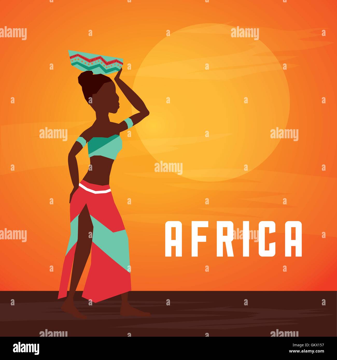 Africa design. woman avatar icon, vector graphic Stock Vector Image ...