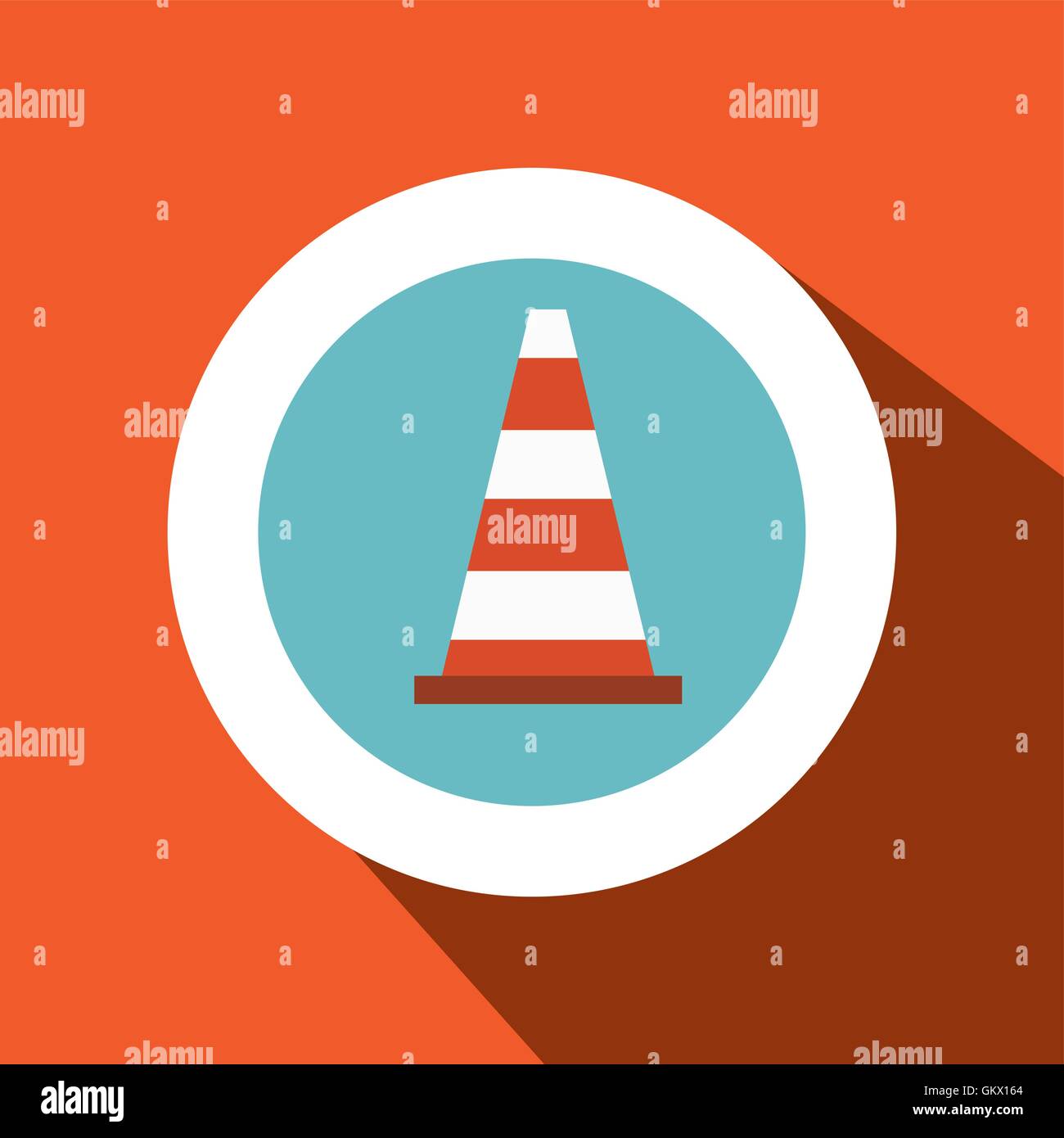 warning cone protection icon Stock Vector Image & Art - Alamy