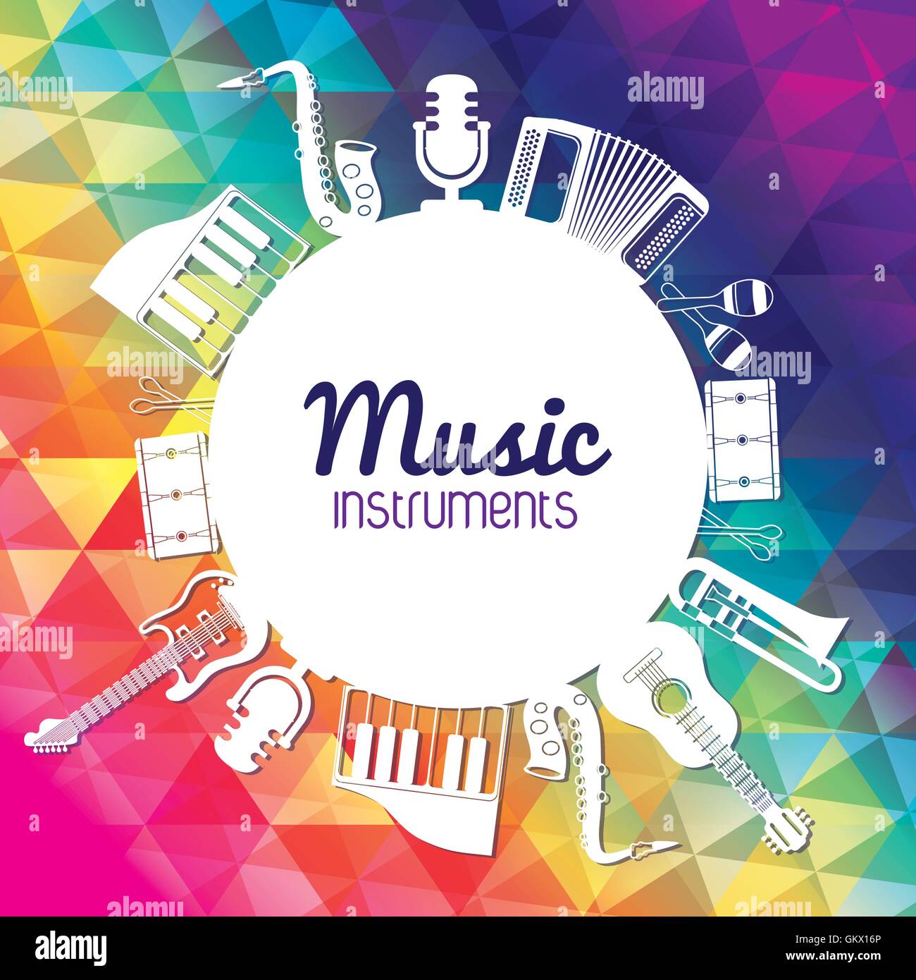 Icon set of Music instrument. vector graphic Stock Vector Image & Art ...