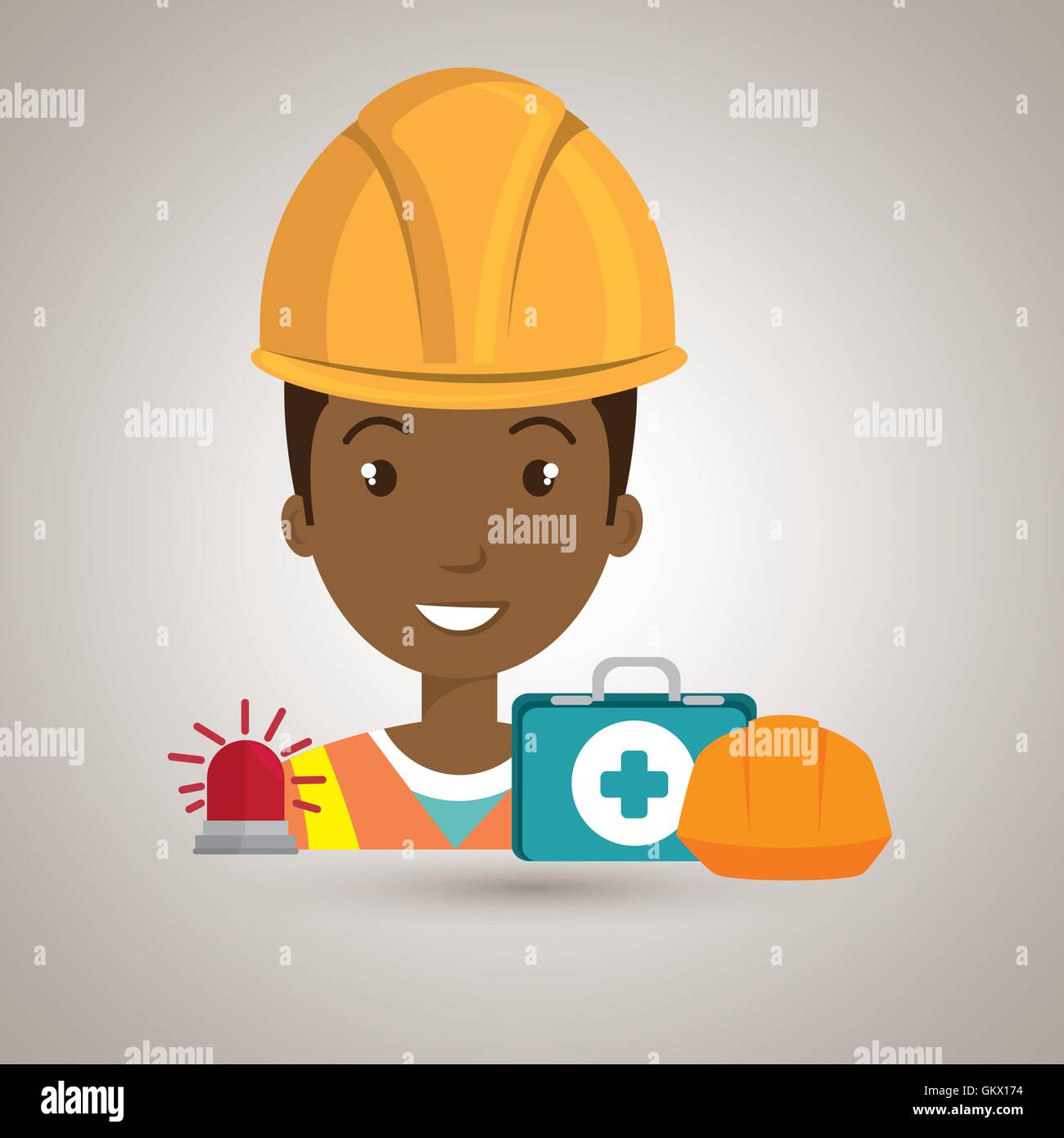 worker kit aid helmet icon Stock Vector Image & Art - Alamy