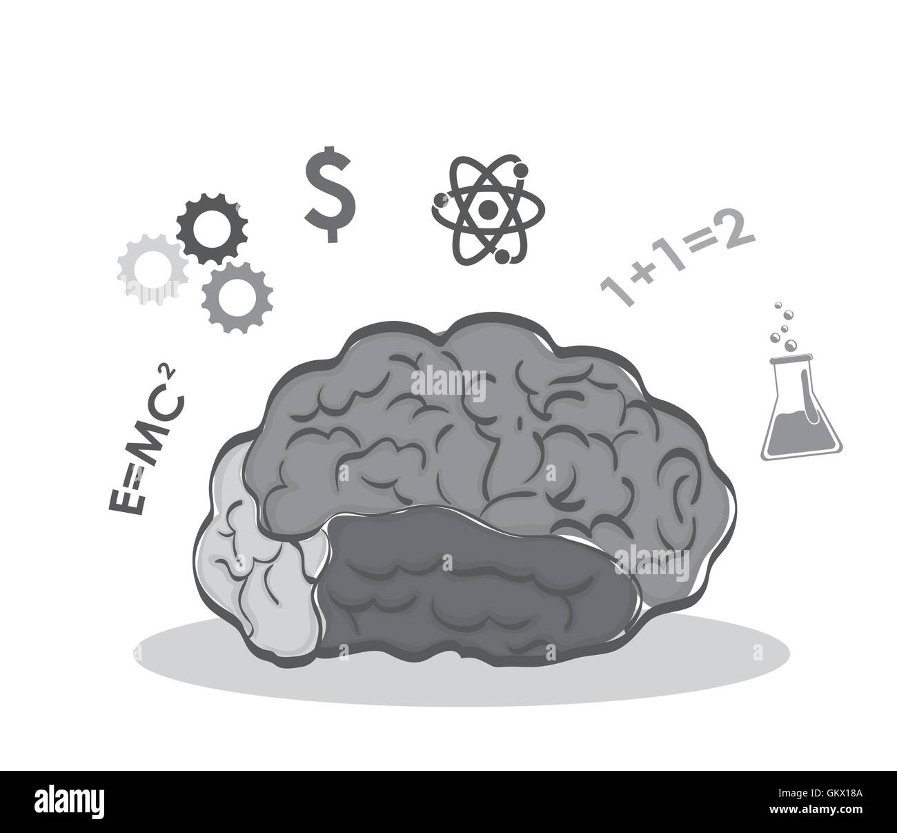 Human organ. science and brain icon. vector graphic Stock Vector Image ...