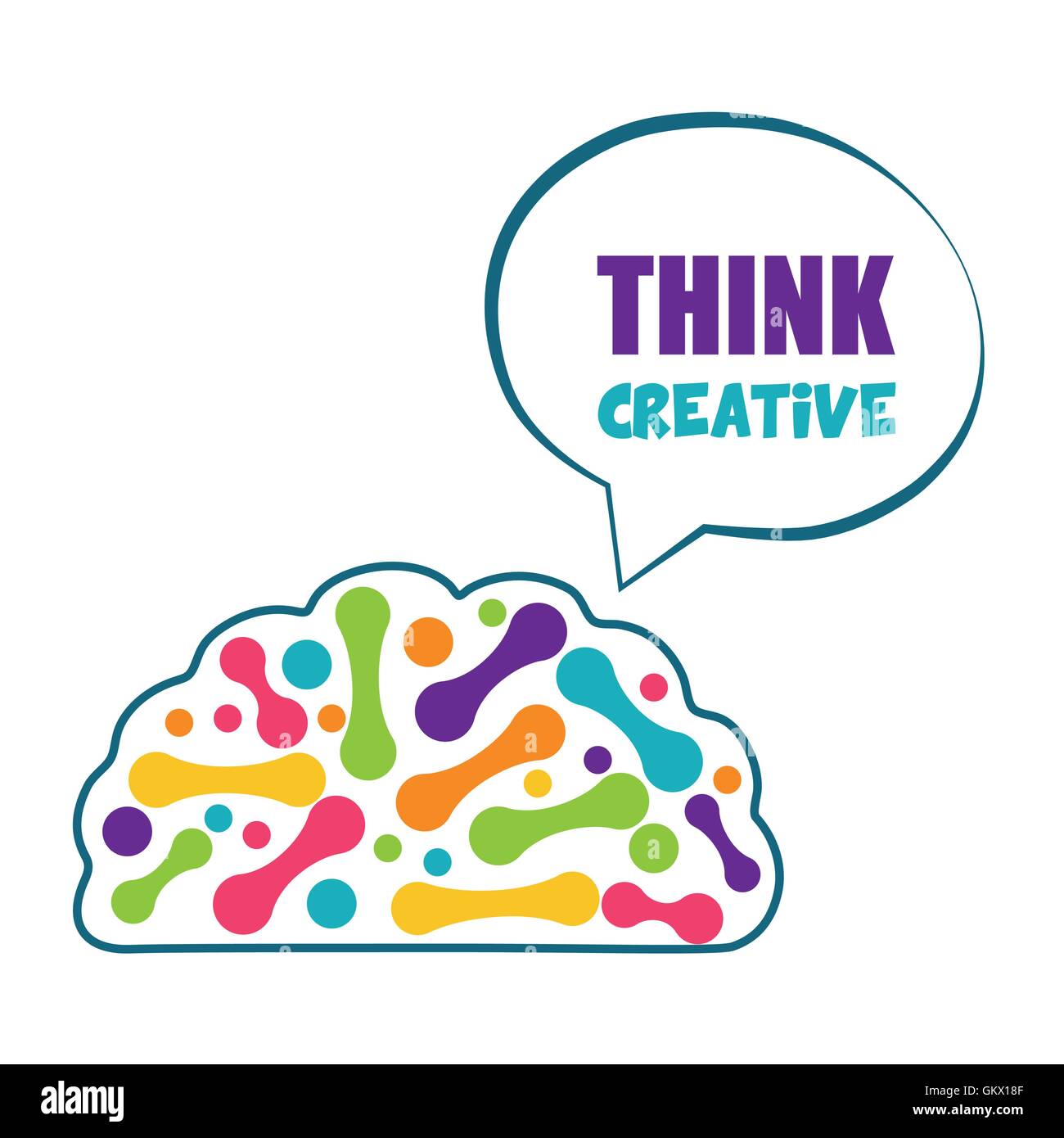 Human organ. Brain and bubble icon. vector graphic Stock Vector Image ...