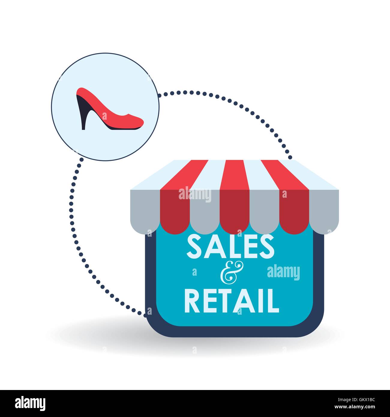 Sales and retail design. Shopping icon. White background , vector Stock ...