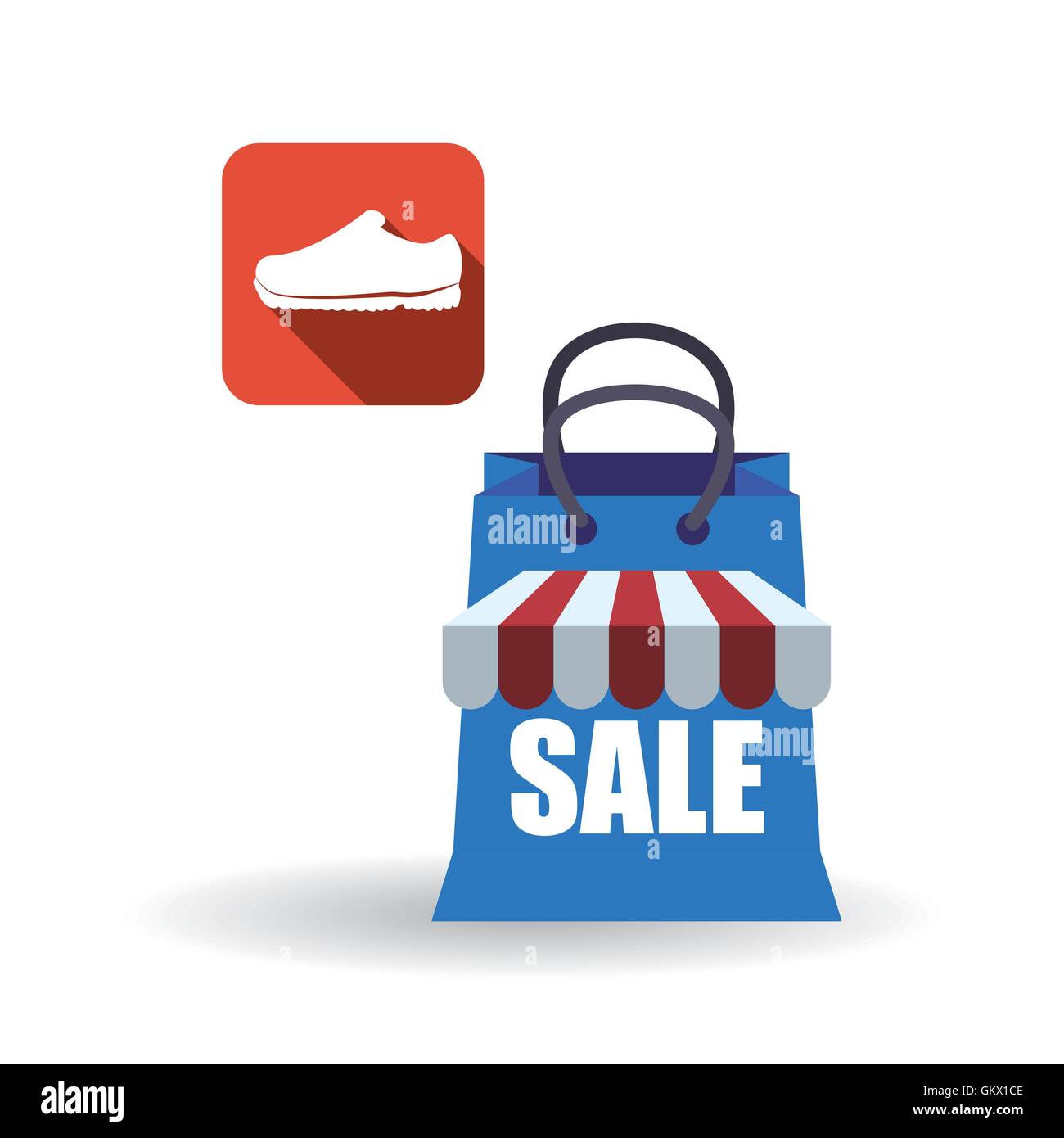 Sales and retail design. Shopping icon. White background , vector Stock ...