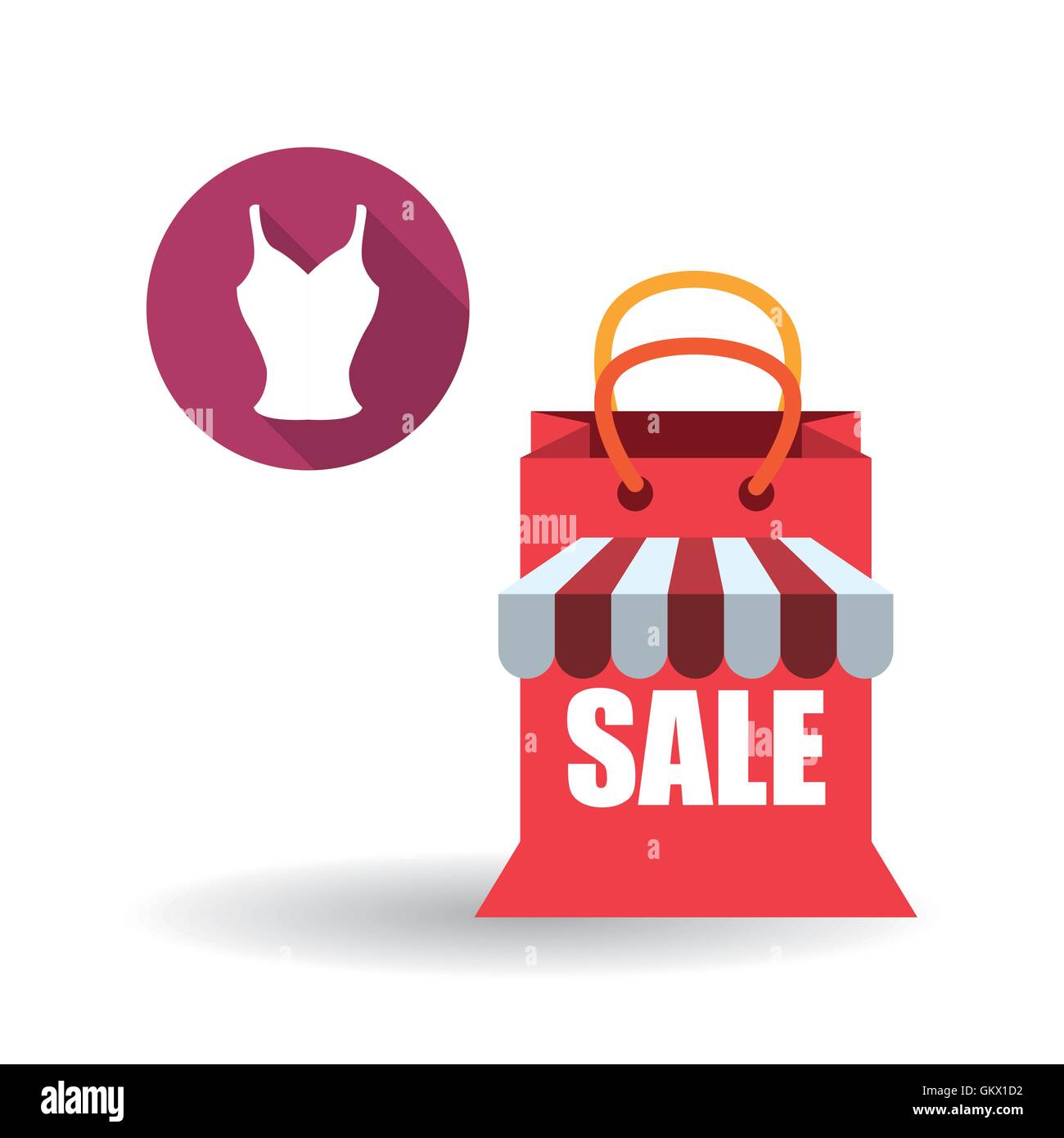 Sales and retail design. Shopping icon. White background , vector Stock ...