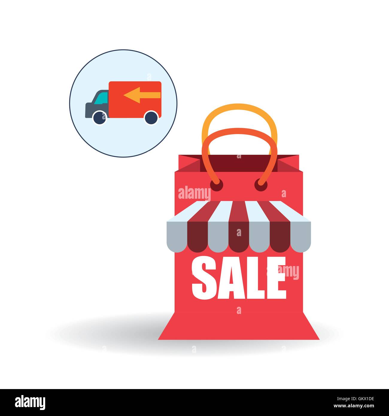 Sales and retail design. Shopping icon. White background , vector Stock ...