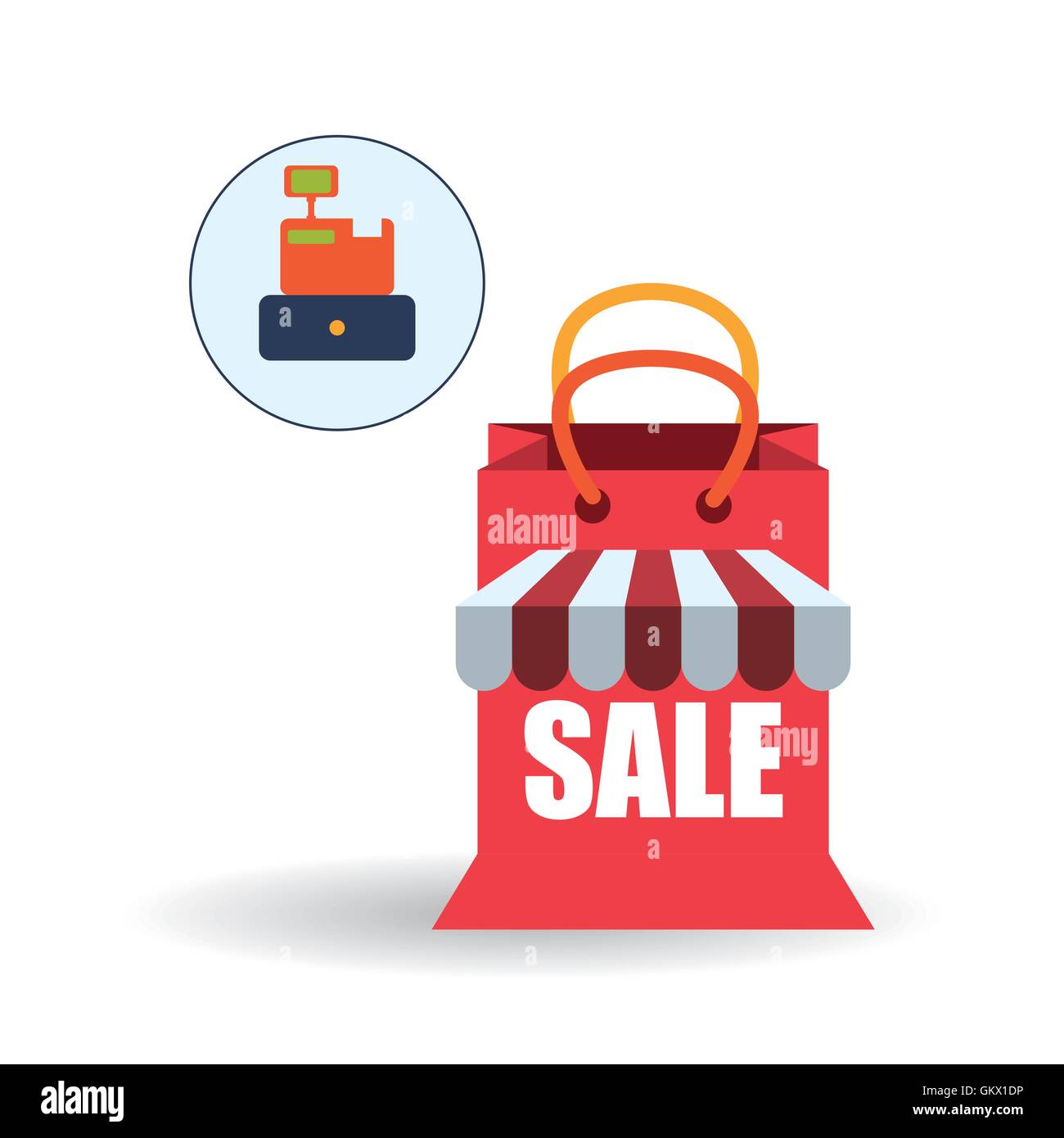 Sales and retail design. Shopping icon. White background , vector Stock ...