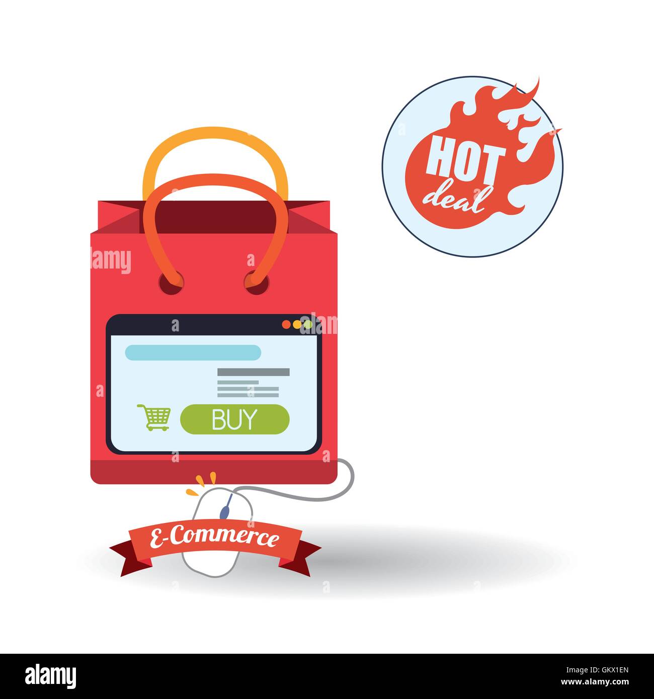 Sales and retail design. Shopping icon. White background , vector Stock ...