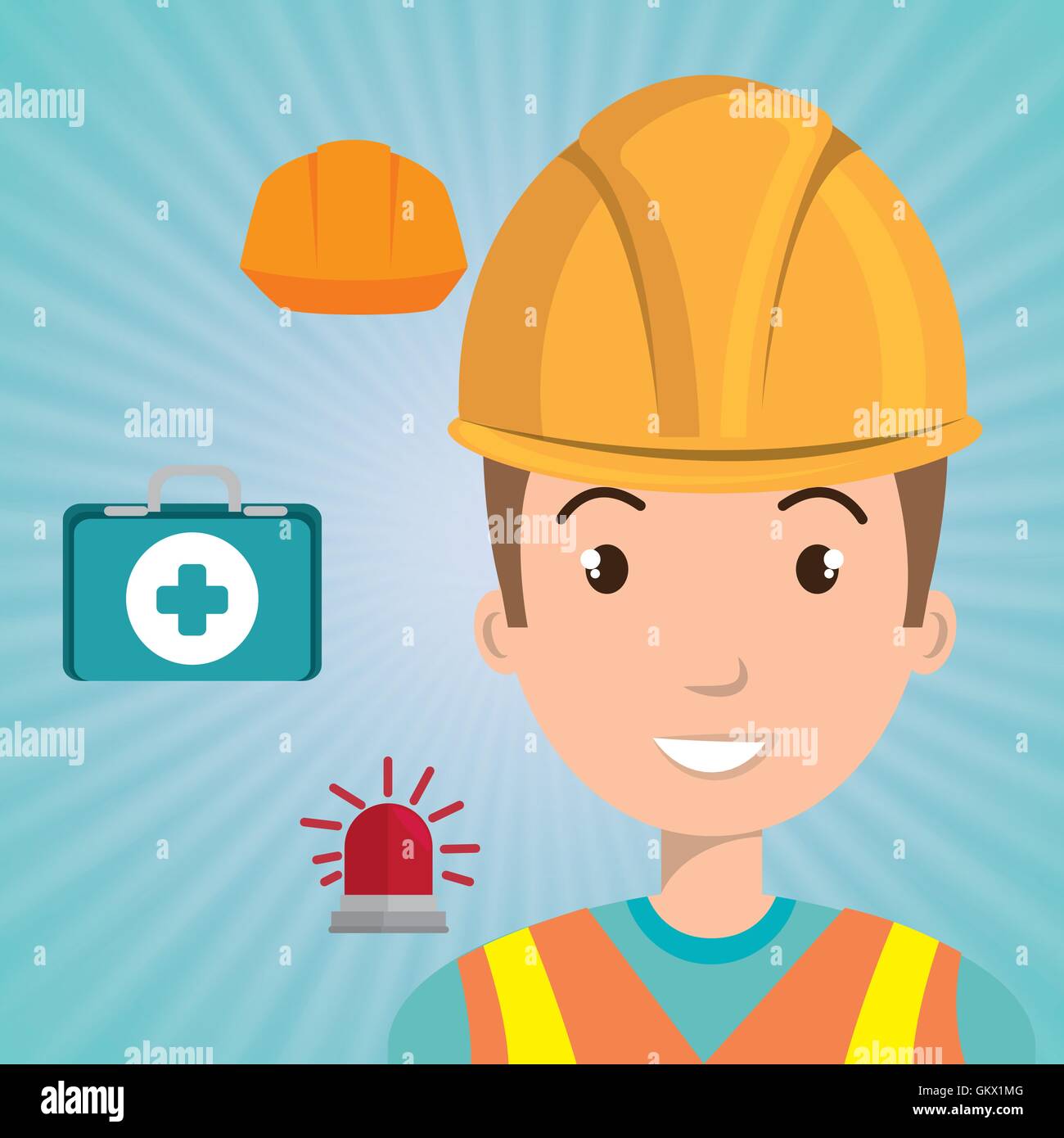 worker kit aid helmet icon Stock Vector Image & Art - Alamy