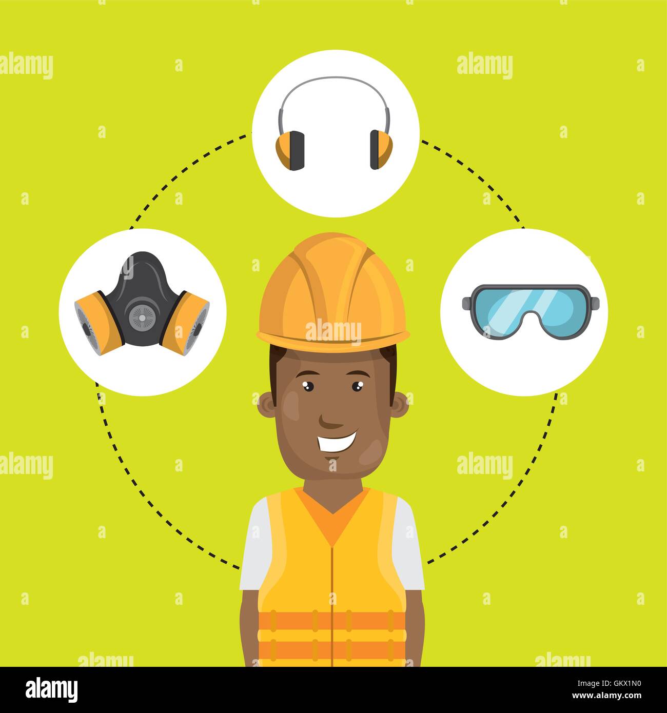 worker equipment protection tool Stock Vector Image & Art - Alamy