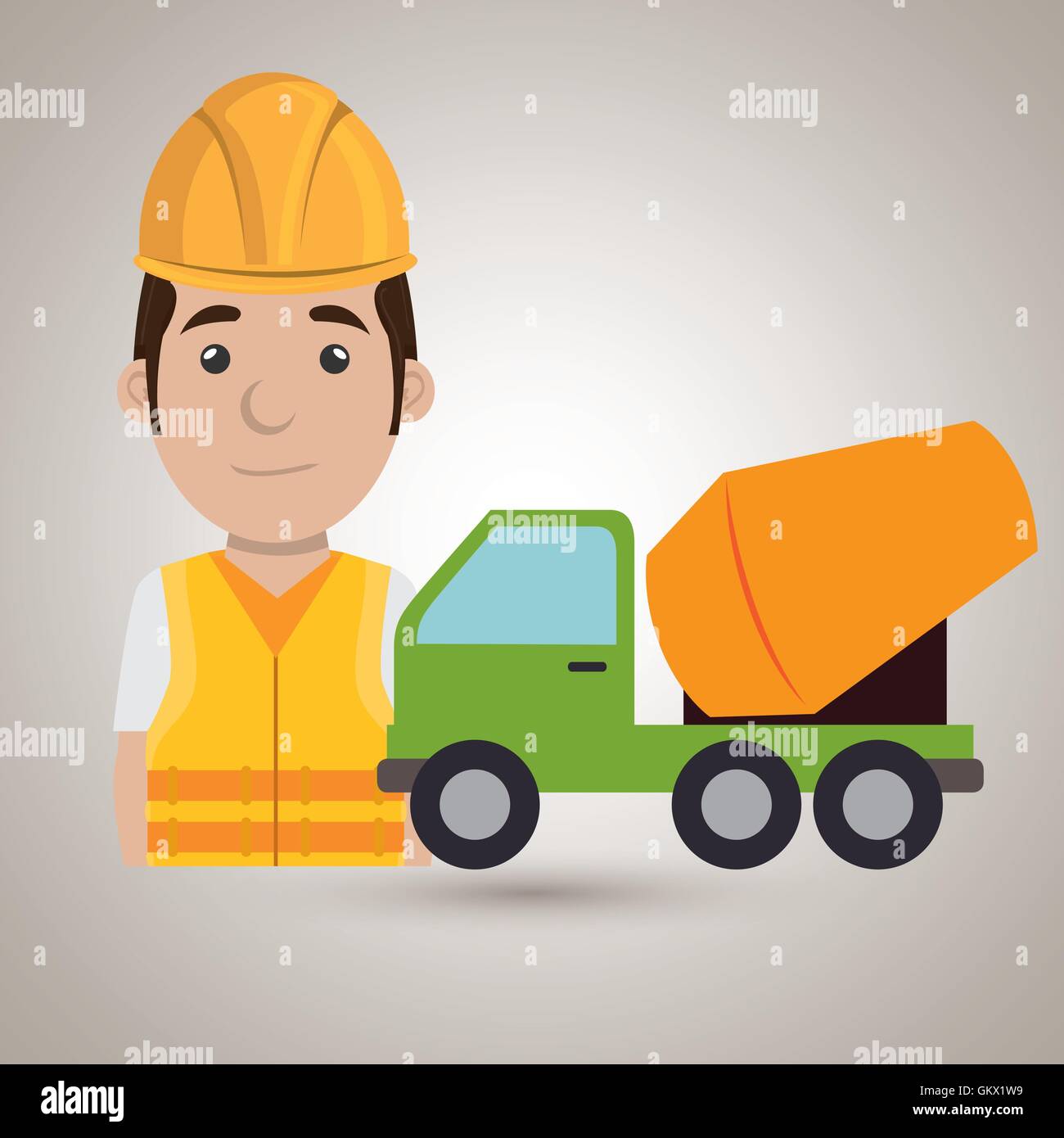 Mobile cement mixer Stock Vector Images - Alamy