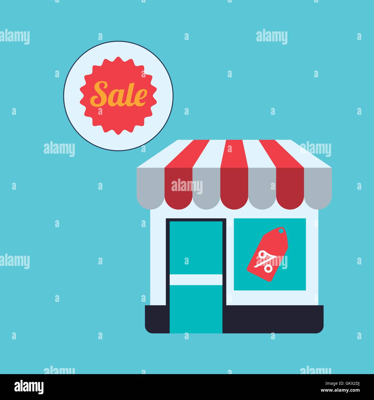 Sales and retail design. Shopping icon. White background , vector Stock ...