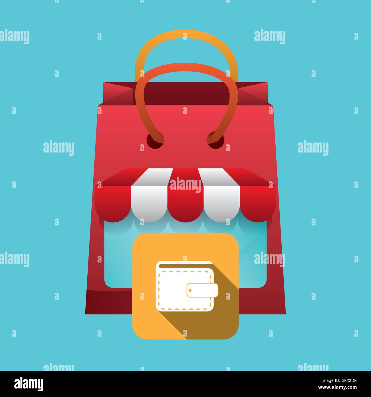 Sales and retail design. Shopping icon. White background , vector Stock ...