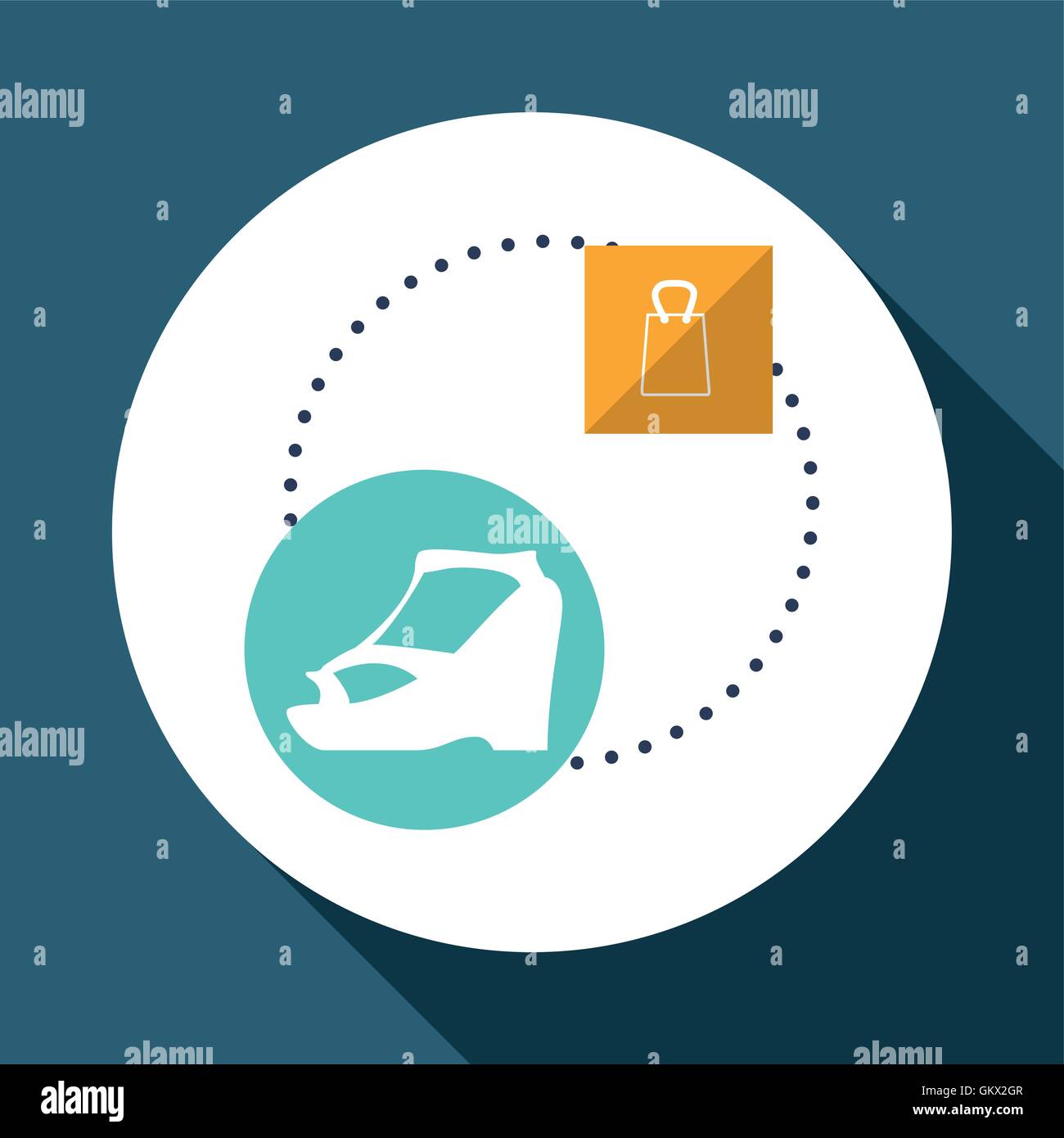 Sales and retail design. Shopping icon. White background , vector Stock ...