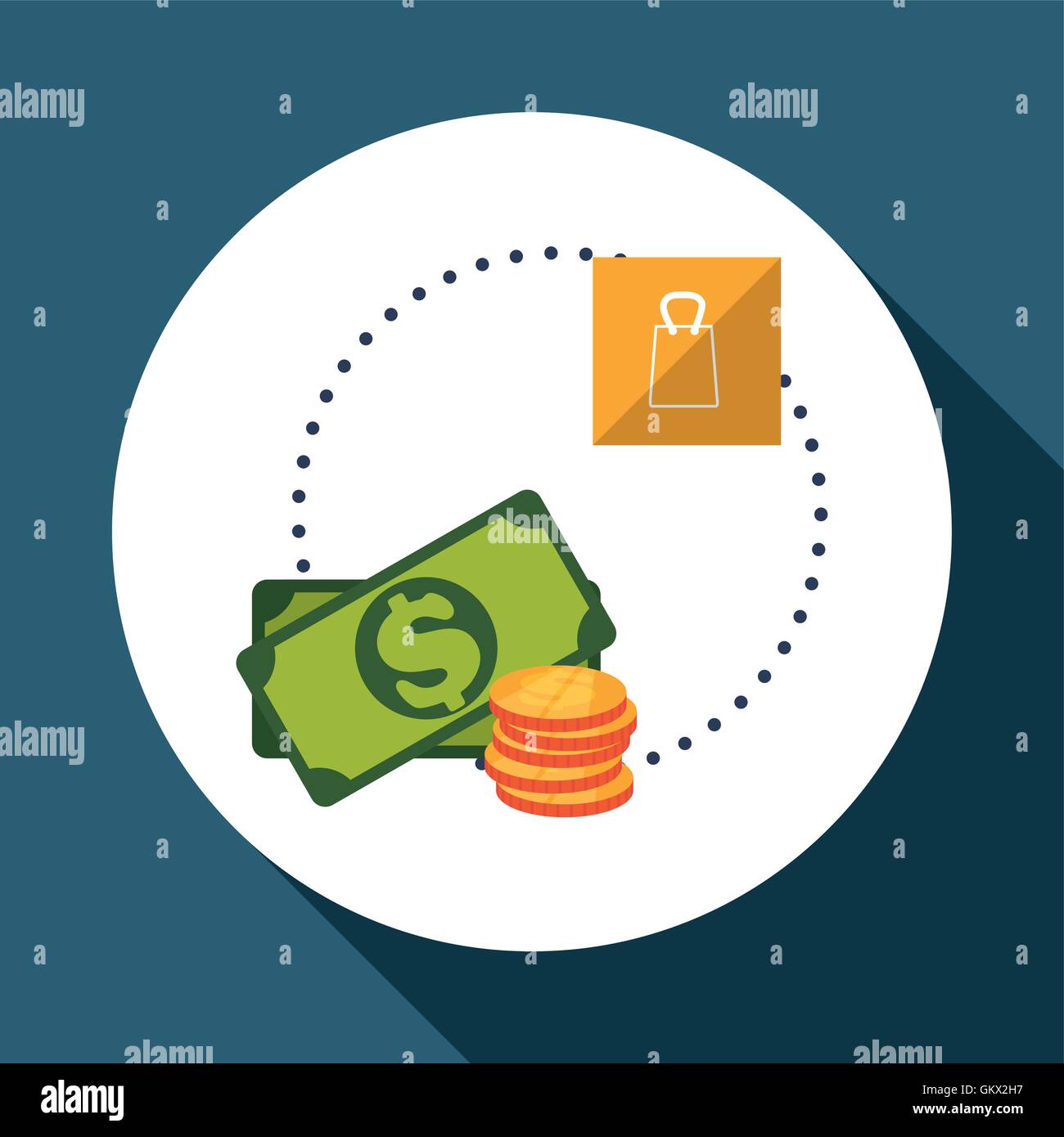 Sales and retail design. Shopping icon. White background , vector Stock ...