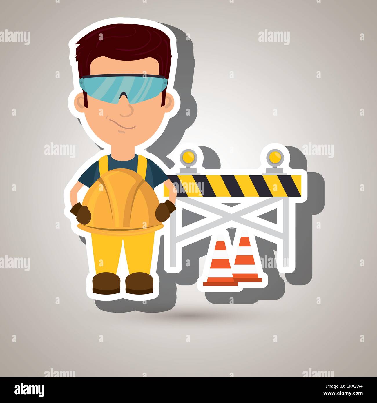 worker warning security tool Stock Vector Image & Art - Alamy