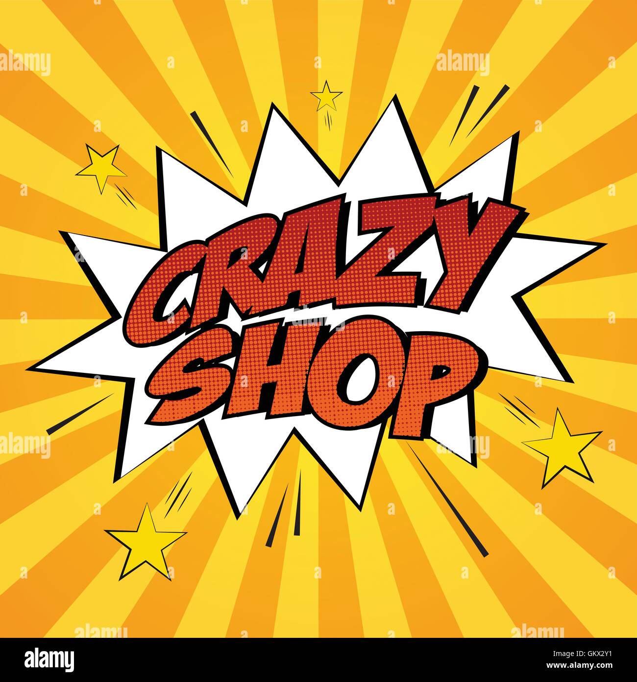 Isolated sales comic expression on retro background, Vector ...
